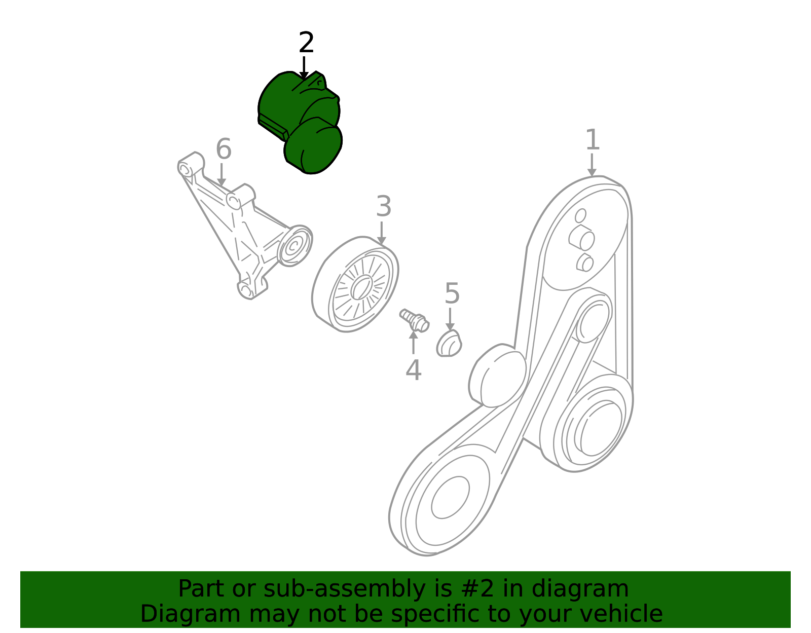Genuine Serpentine Tensioner for 1999-2009 Volvo | Part# 31251250 ...