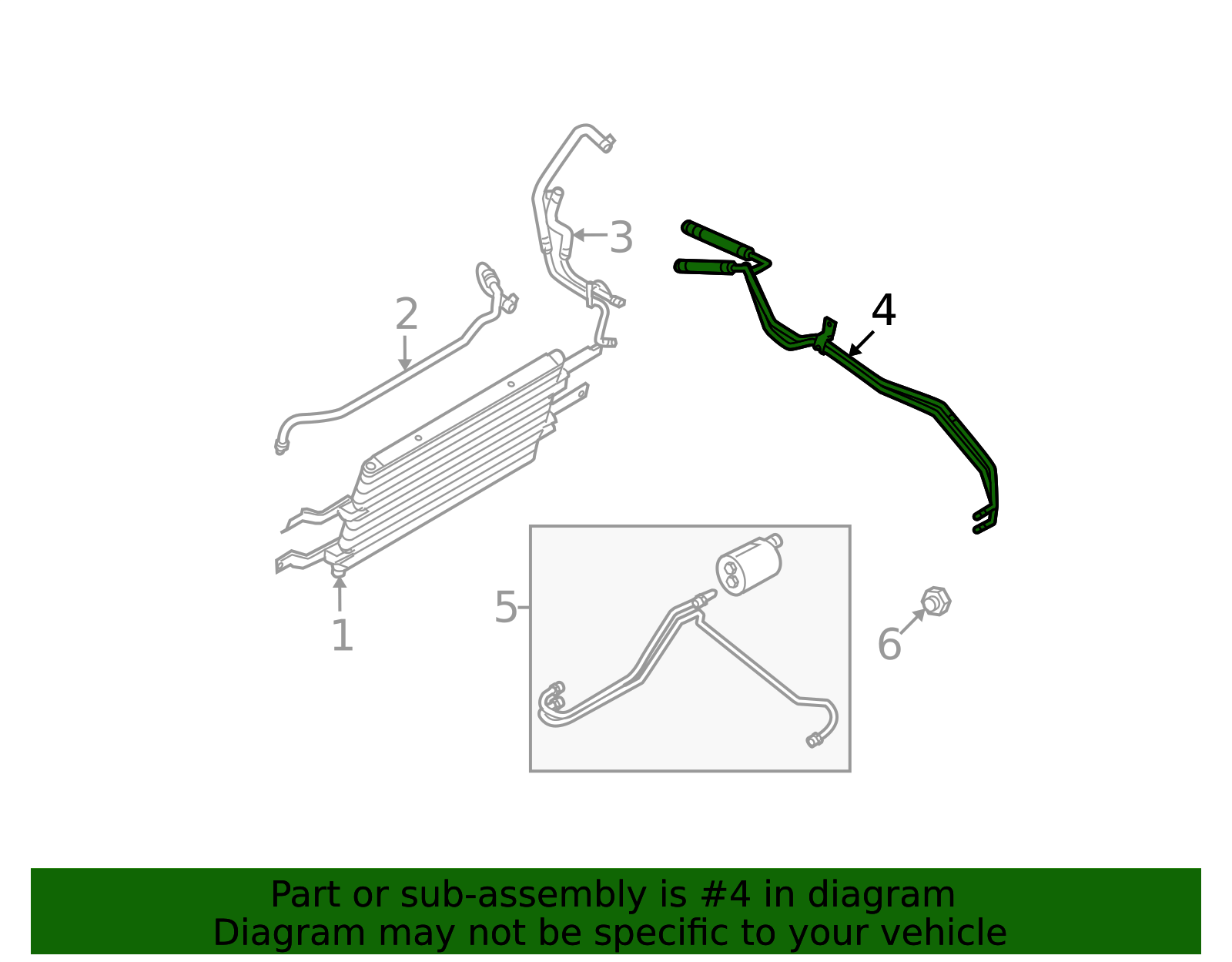 2008-2010 Ford Automatic Transmission Oil Cooler Hose Assembly 8C3Z ...