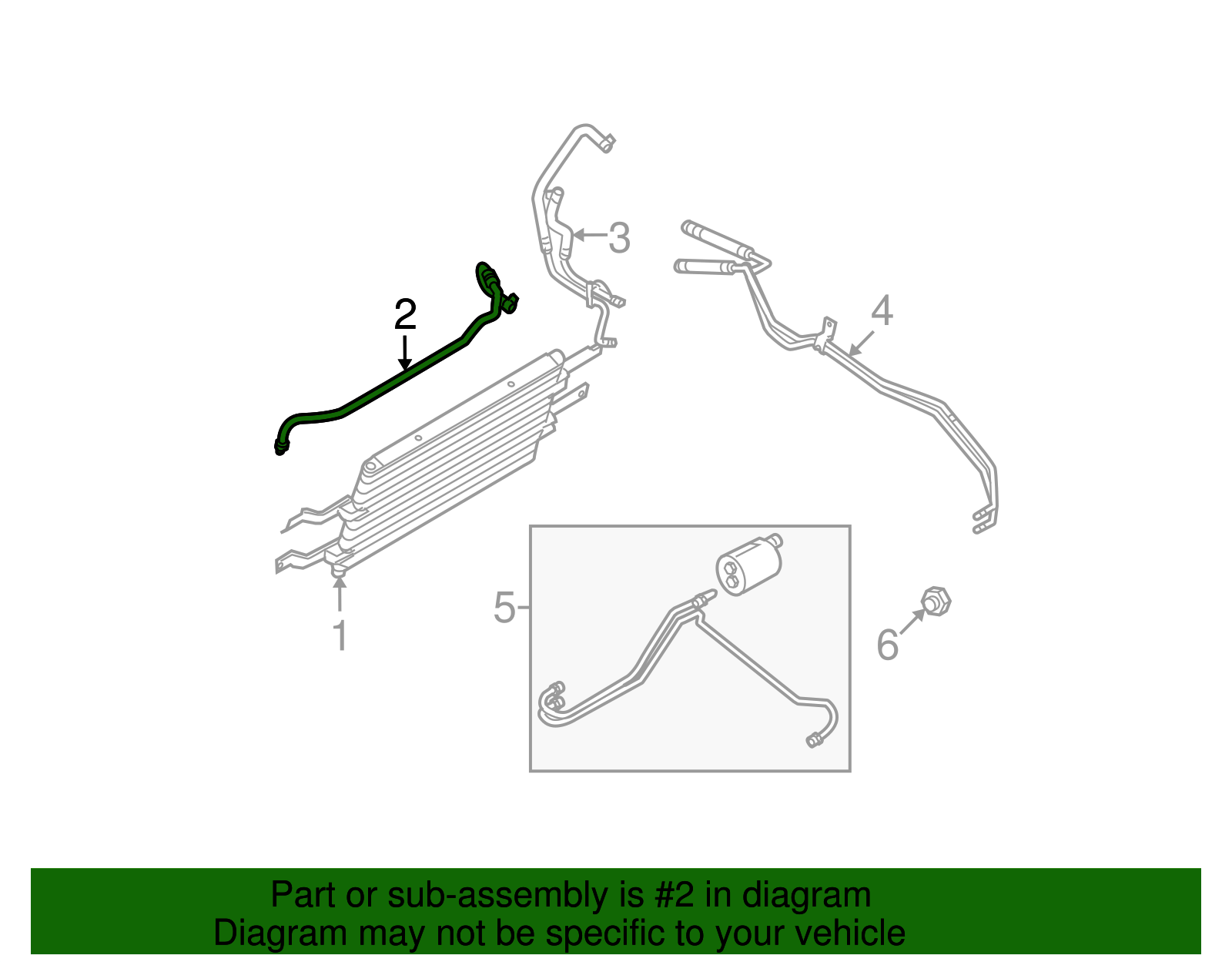 2008-2010 Ford Automatic Transmission Oil Cooler Hose 7C3Z-7C410-A ...