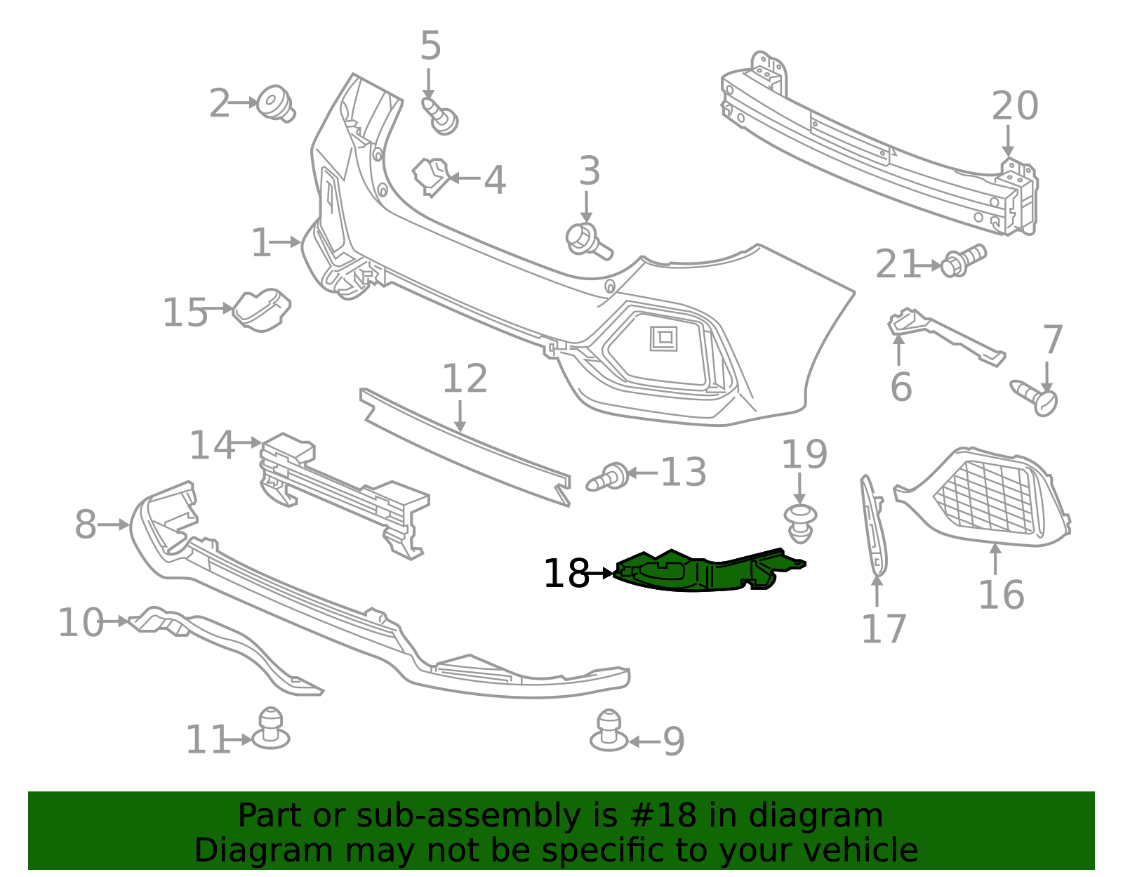 2017-2019 Honda Civic Bumper Cover Heat Shield 71519-TGG-A00 | Honda ...
