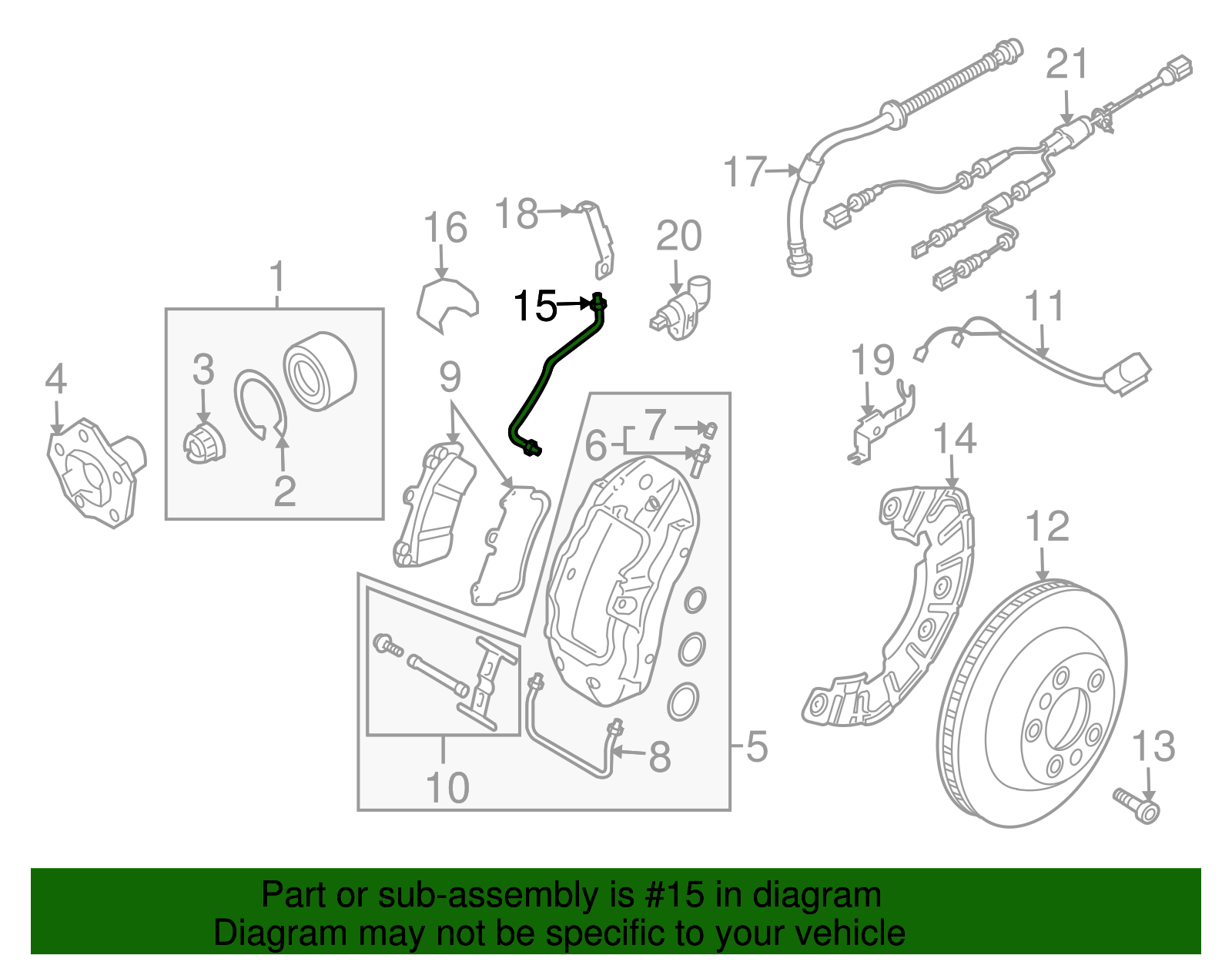 7P6-614-161 - Brake Tube 2007-2015 Audi Q7 | Audi OEM Parts Guy
