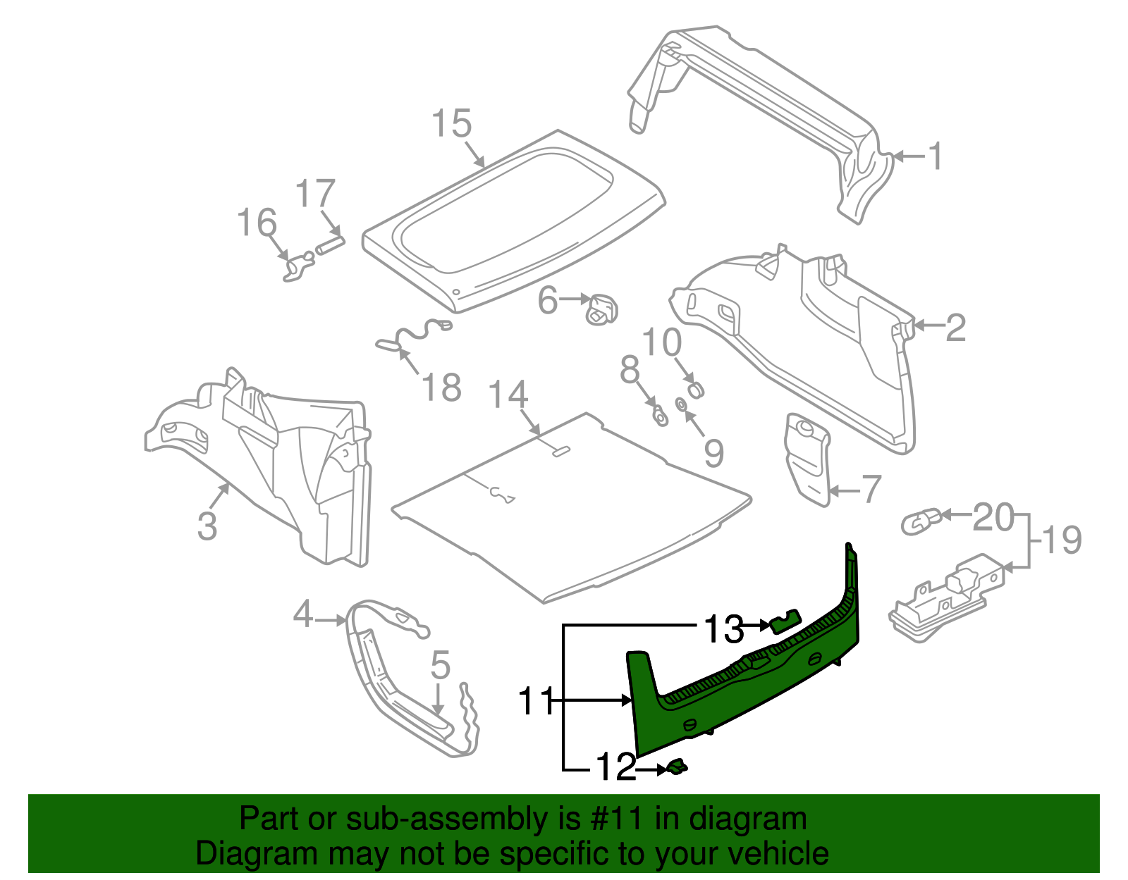 1J6-863-459-C-B41 - Rear Body Trim 1999-2006 Volkswagen Golf | Euro ...