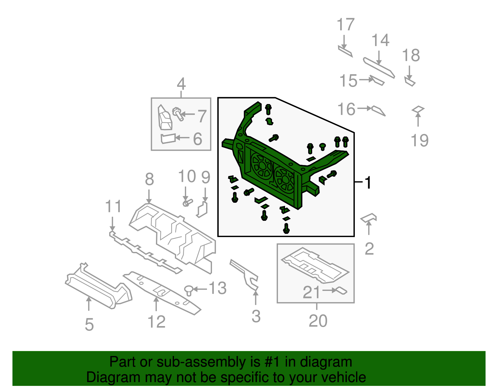 2009-2024 Nissan GT-R Radiator Support 62501-KB50A | OEM Parts Online