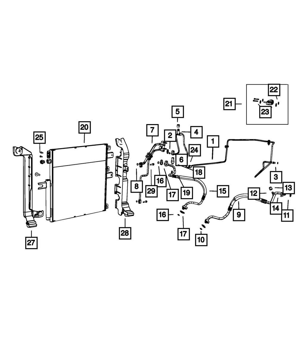 68228486AB - A/C Discharge Line 2013-2018 Ram | The Official Mopar eStore