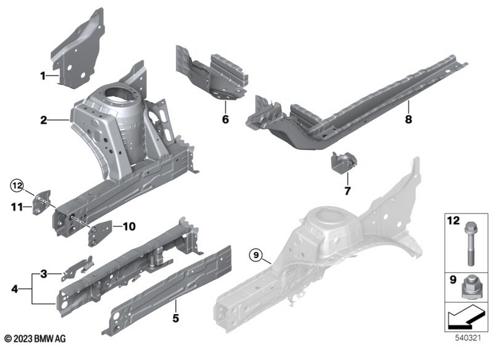 41007427781 - Mini Spring Strut Assembly, Front Left 2015-2026 Mini ...