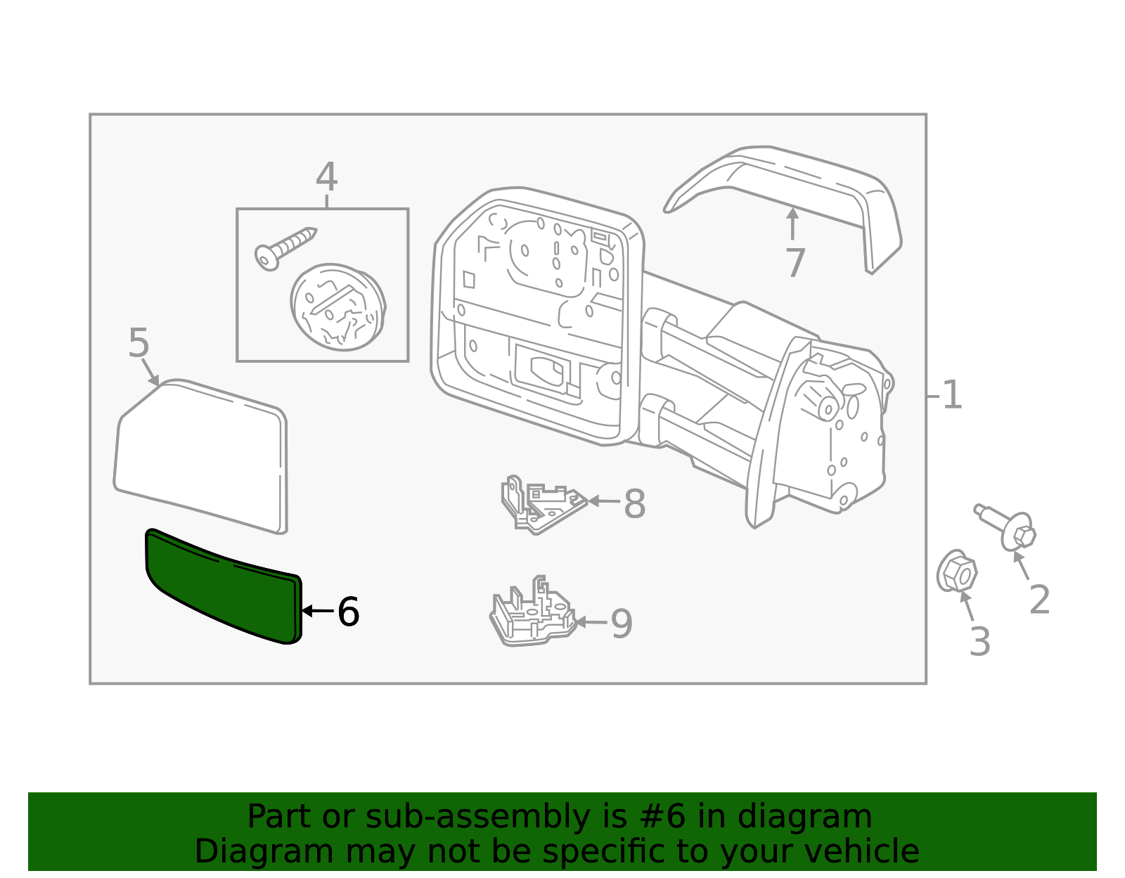 FL3Z-17K707-U - Mirror Glass 2015-2022 Ford | Big 3 Auto Parts