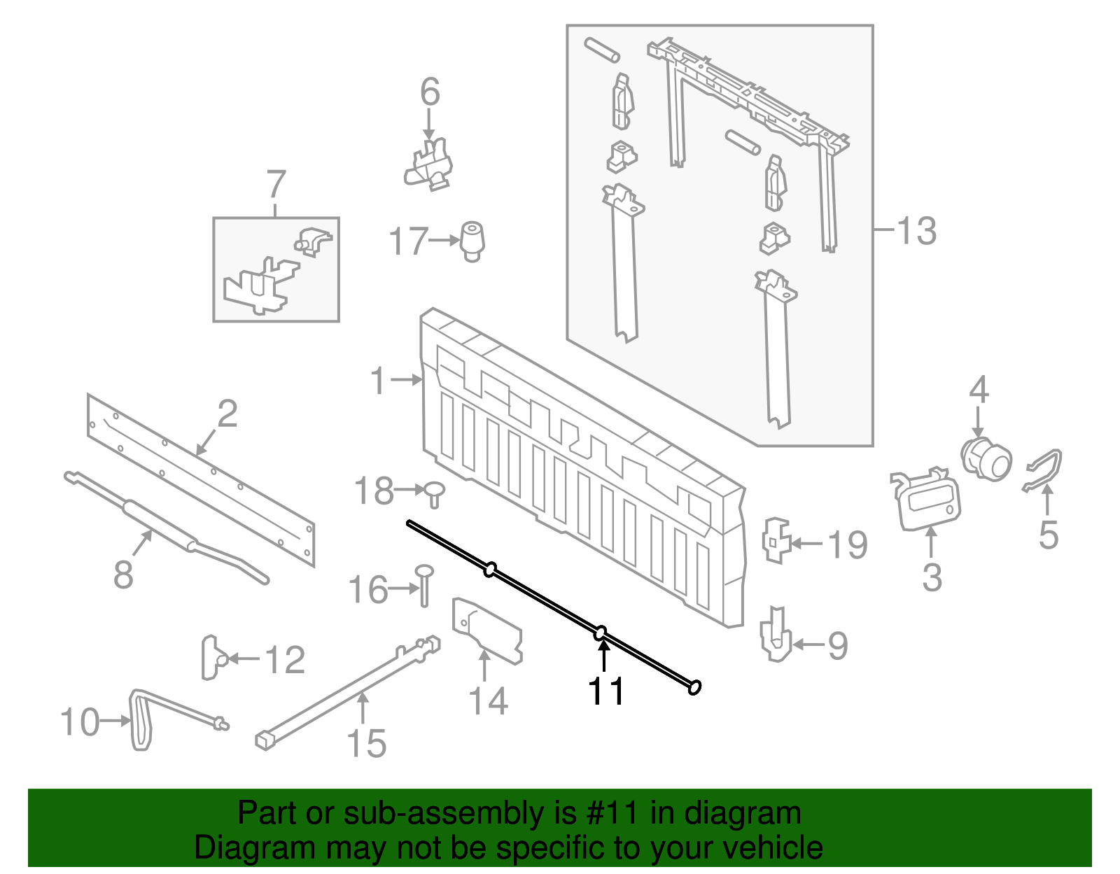 2008-2016 Ford Tailgate Latch Rod BC3Z-99402A68-B | OEM Parts Online