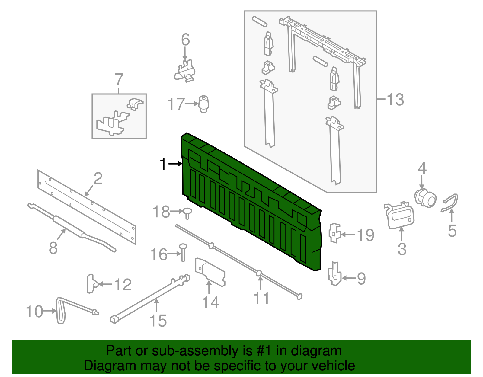 BL3Z-9940700-E - Tail Gate 2009-2014 Ford F-150 | Ford Parts Direct