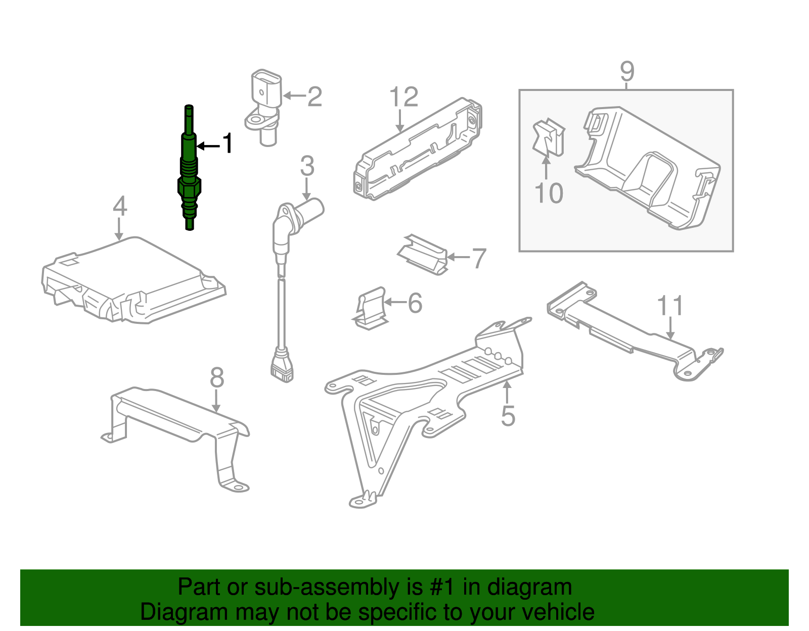 2009-2015 Audi Glow Plug 03L-905-061-F | Audi Midwest