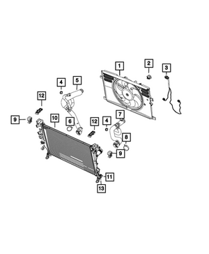 Radiator Cooling Fan Module for 2015-2022 Mopar | OEM Mopar 68461973AA ...