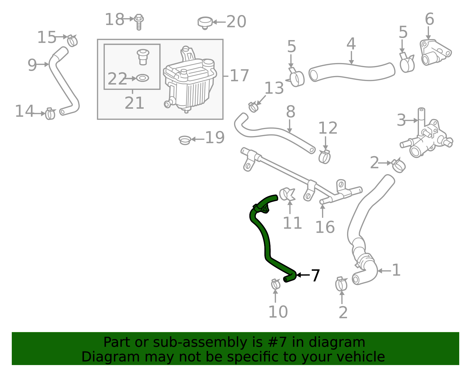 2023-2025 Toyota GR Corolla By-Pass Hose 16261-18030 | OEM Parts Quick