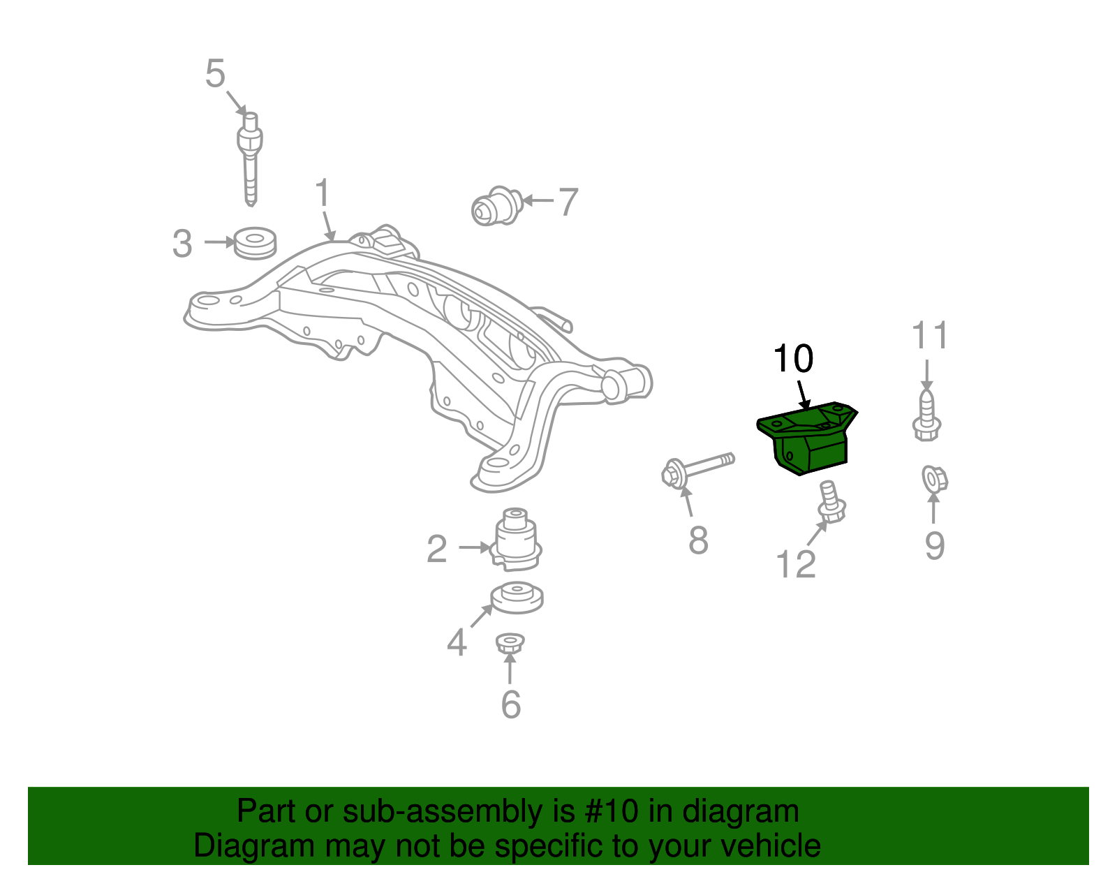 2001-2015 Toyota Mount Bracket 51073-0E010 | Toyota Parts Center