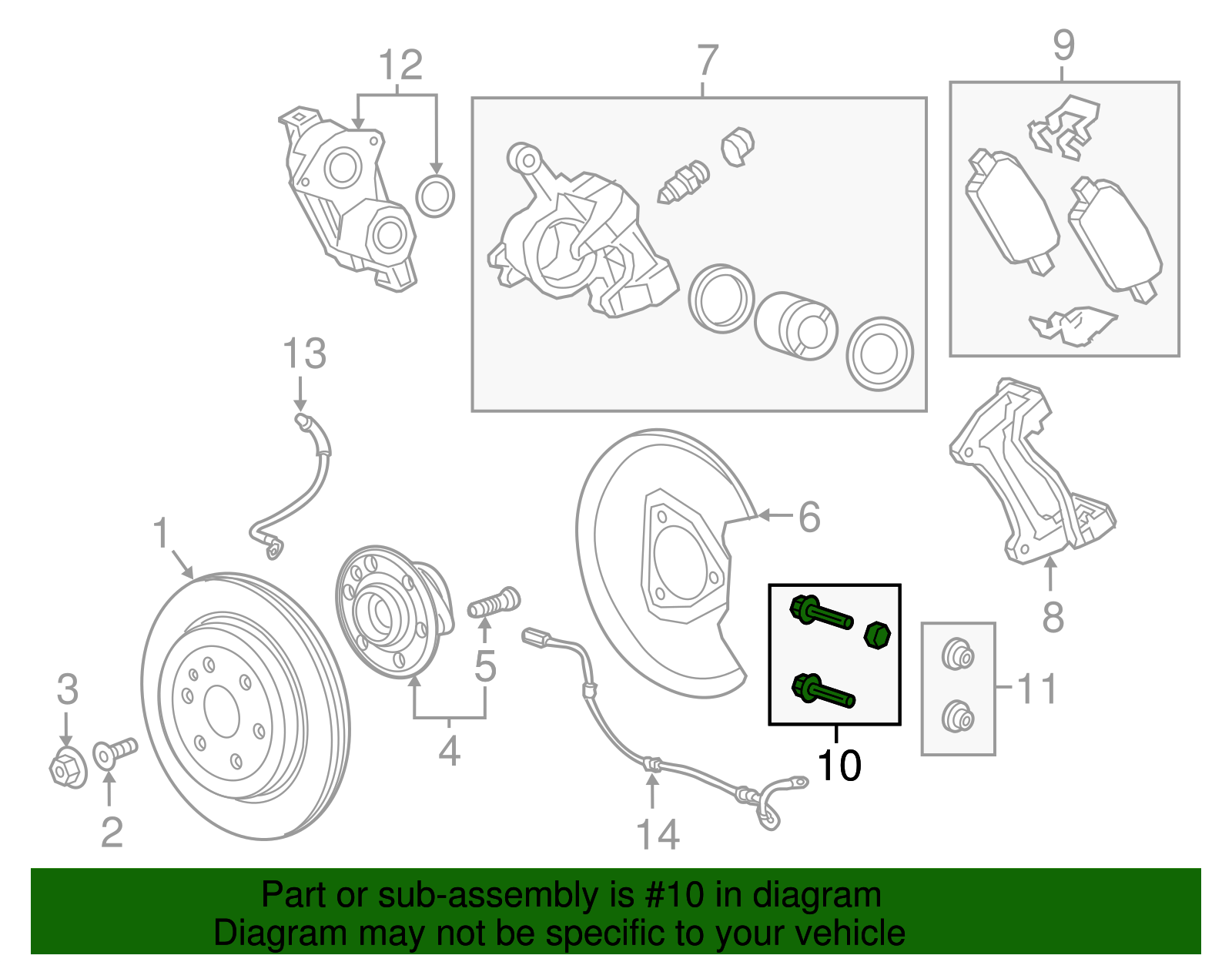 2008-2025 GM Brake Caliper Guide Pin Kit 13504030 | Courtesy Parts