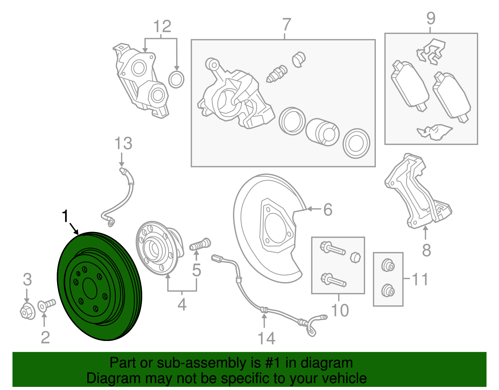 2017-2025 GM Rear Disc Brake Rotor 13516726 | GM OEM Parts Online
