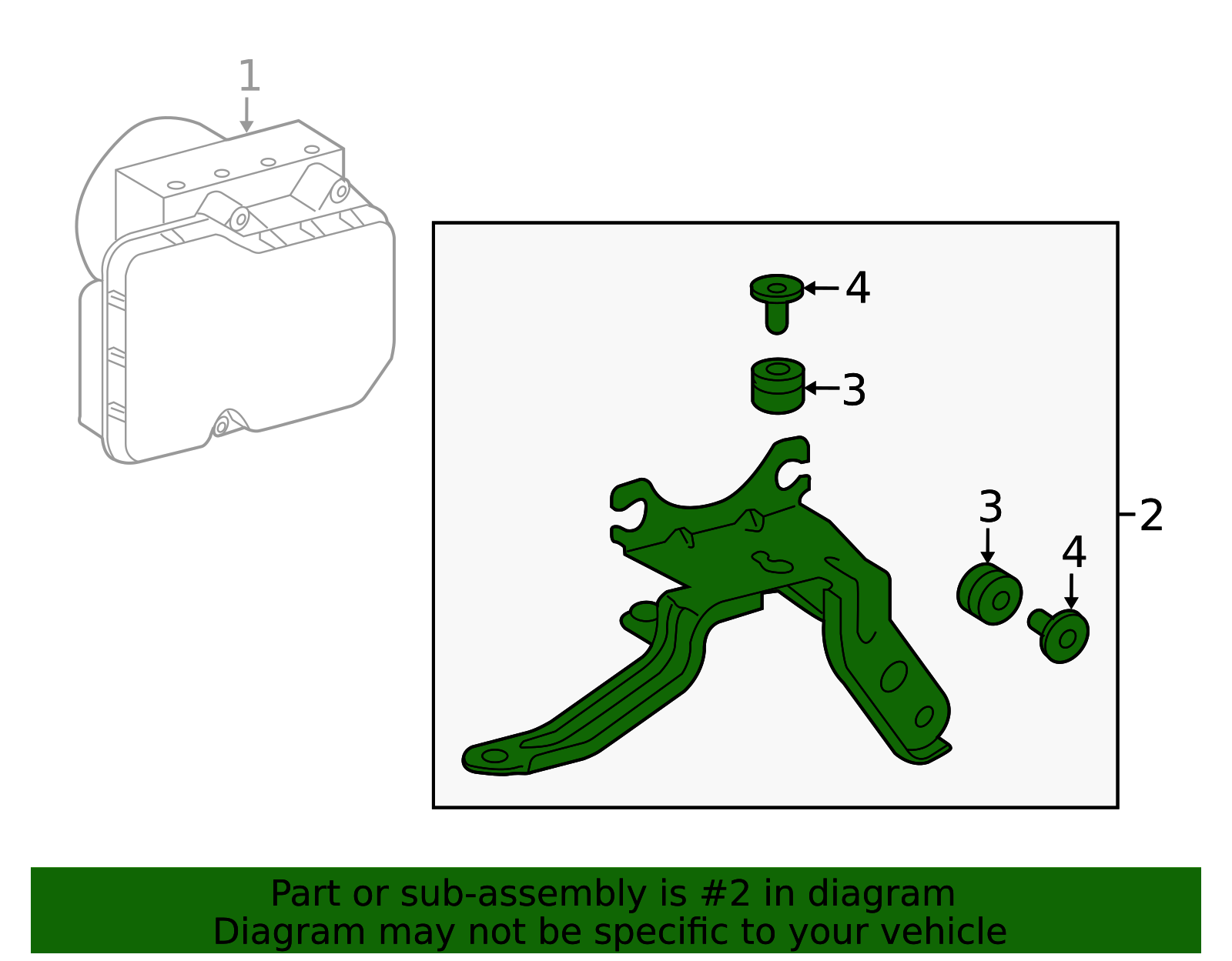 2011-2015 Toyota Mount Bracket 44590-02141 | MotorMotor