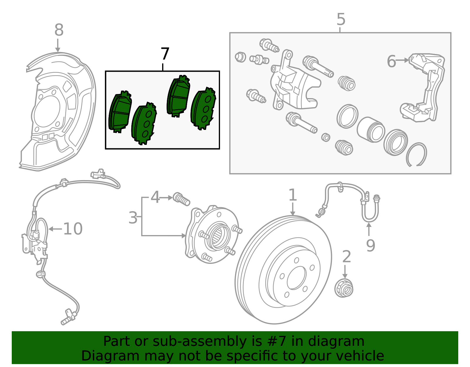 2019-2026 Toyota Disc Brake Pad Set Front 04465-12670 | OEM Parts Online