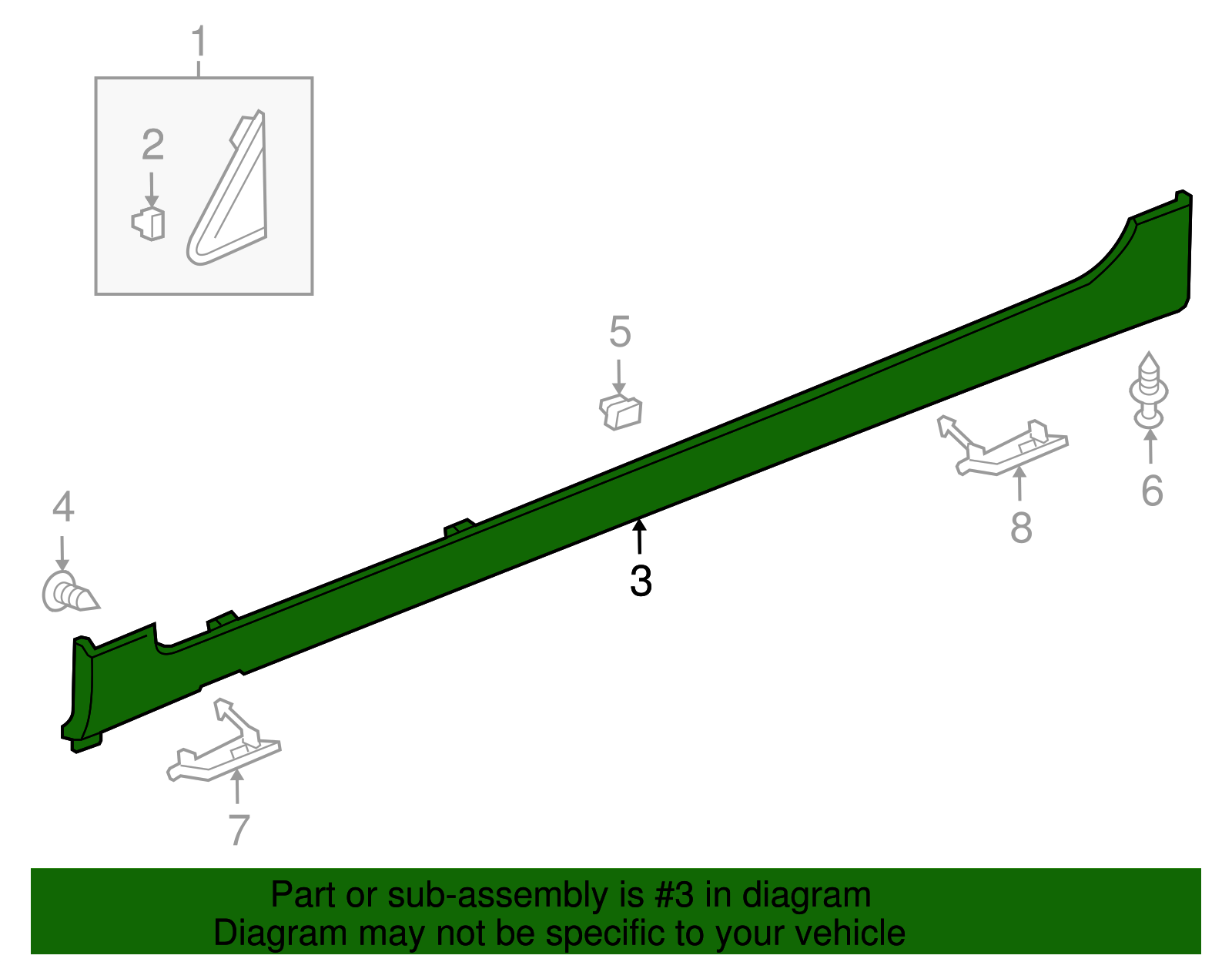 95215111 - 2011-2016 Chevrolet - Primed Passenger Side Rocker Panel ...