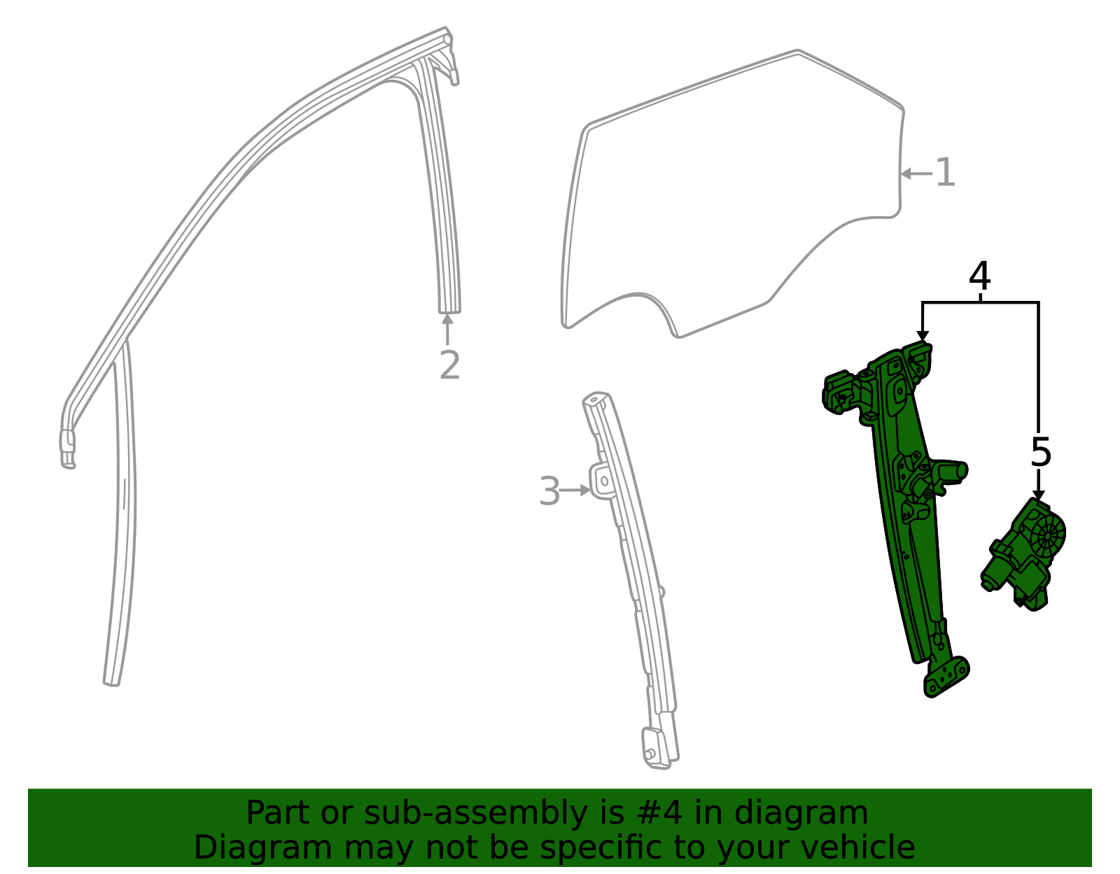 42748836 - Front Passenger Side Door Window Regulator 2020-2026 GM | GM ...