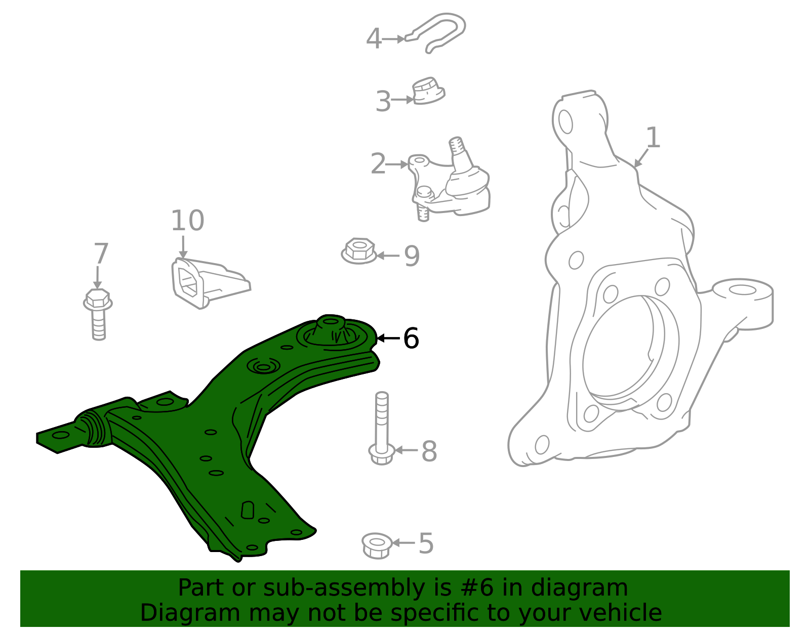 2024-2025 Toyota Grand Highlander Lower Control Arm 48068-0E110 ...
