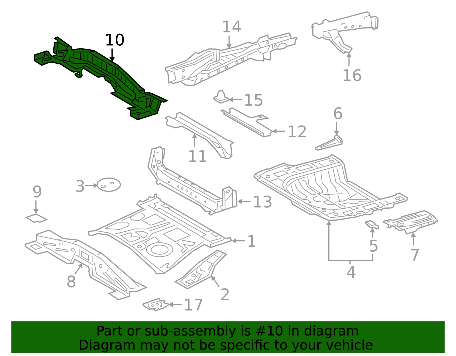 2019-2025 Toyota RAV4 Center Cross-Member 57605-0R030 | Toyota Parts Center