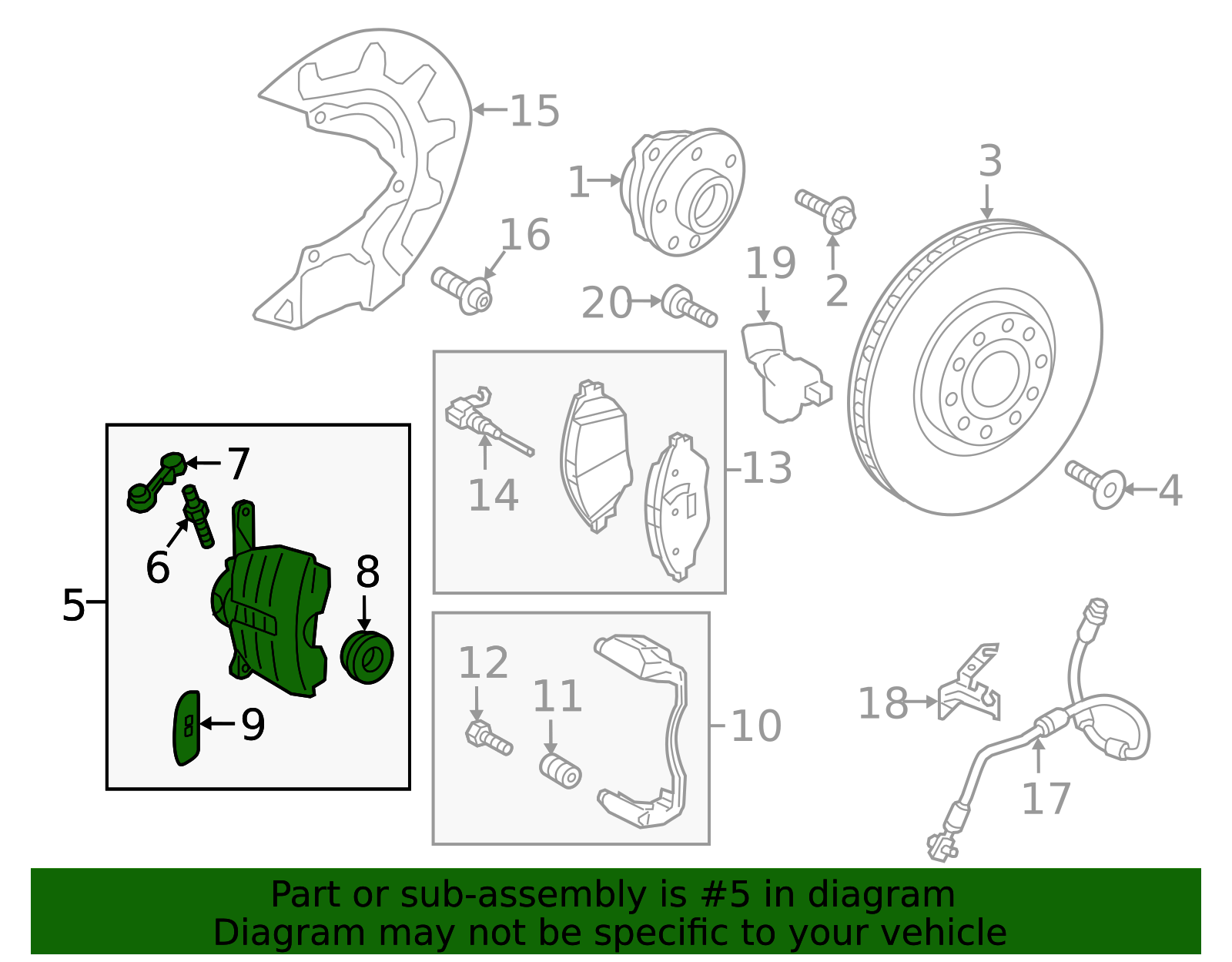 8V0-615-124-F - Caliper 2015-2020 Audi S3 | Audi Parts Store