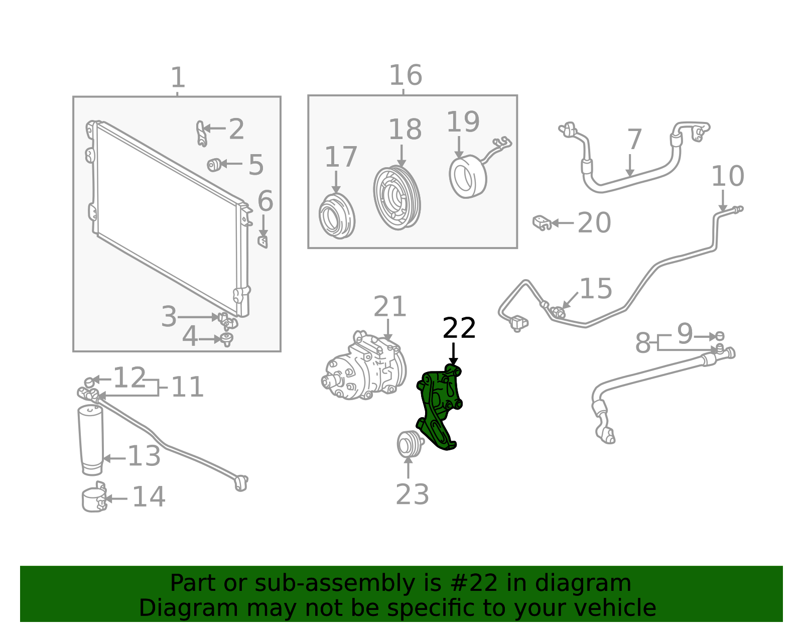 1999-2004 Toyota Compressor Assembly Mount Bracket 88431-0C020 | OEM ...