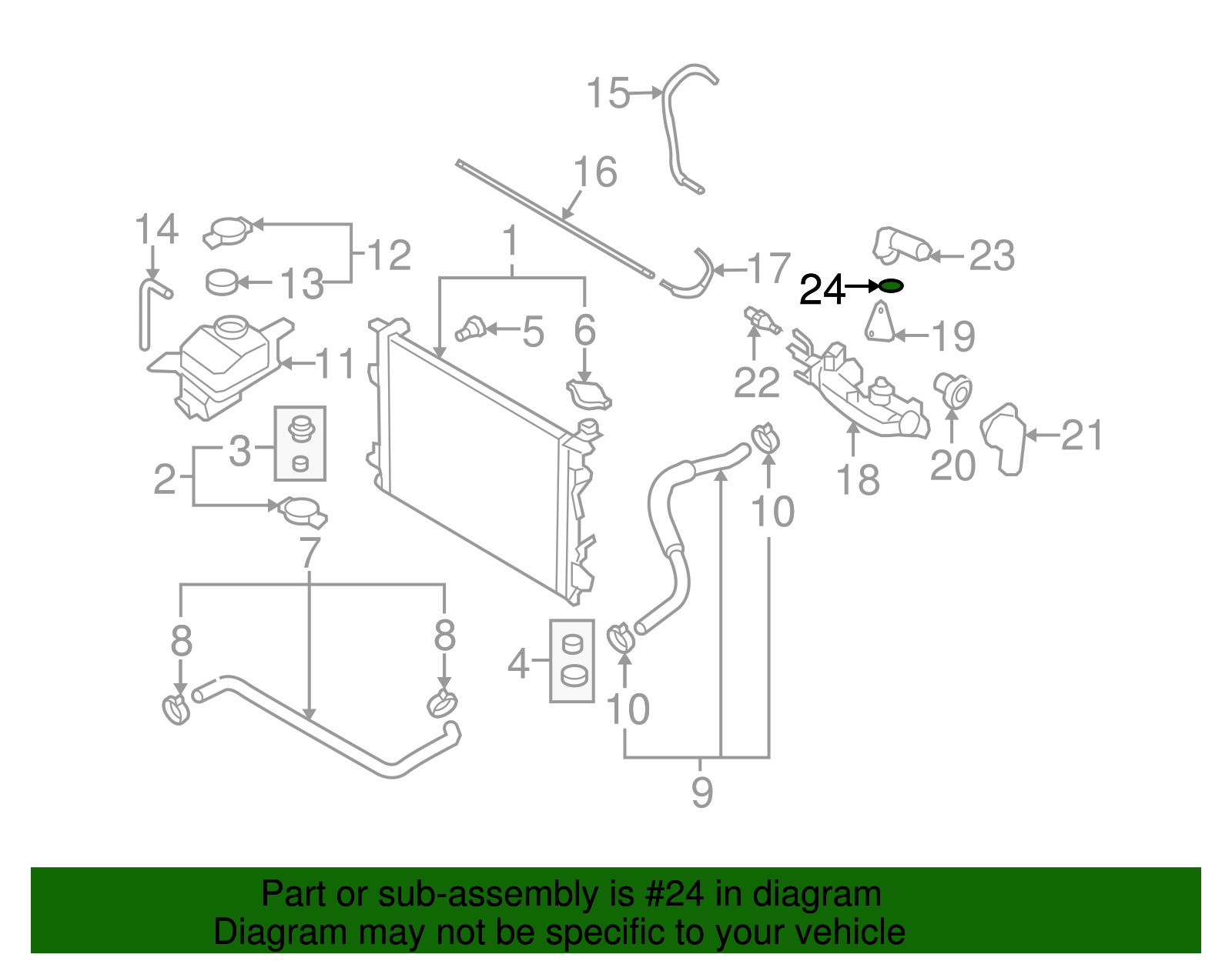 Genuine Engine Coolant Outlet Gasket for 2007-2012 Hyundai | Part ...