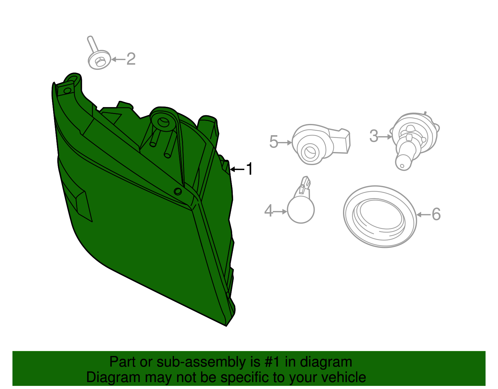 68206501AD - Headlamp Park And Turn Lamp Left - 2014-2020 Mopar | Mopar ...