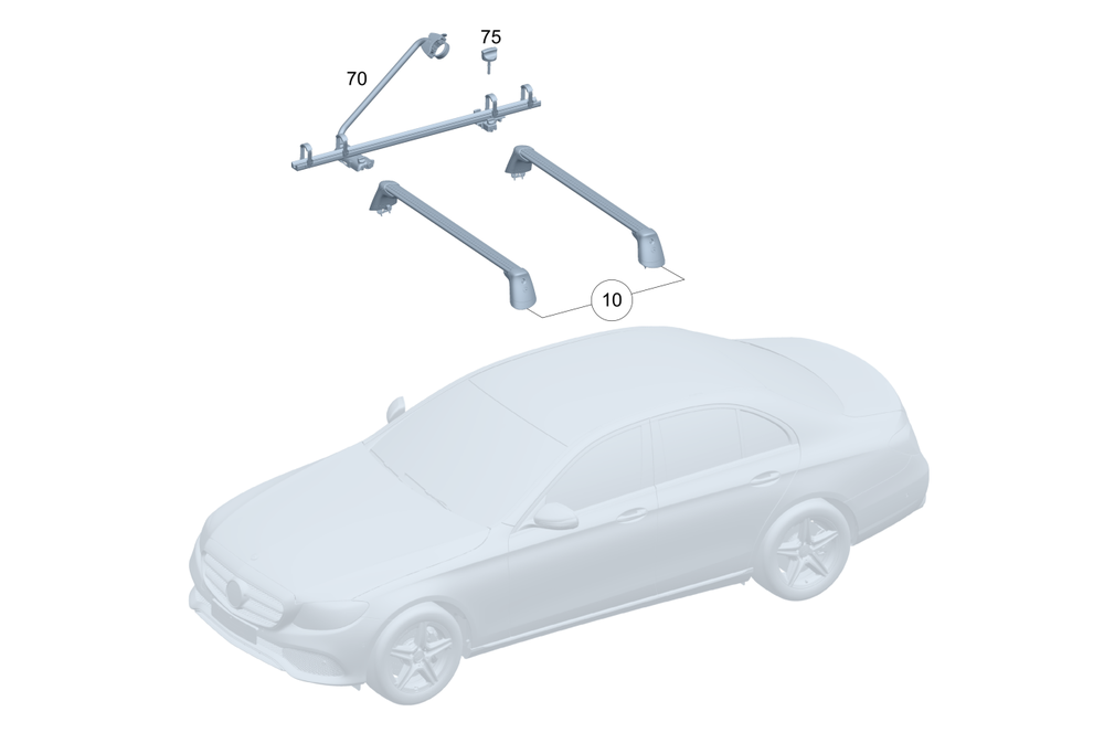 257-890-00-00 - Basic Carrier Bars, Alustyle Mercedes-Benz USA Parts