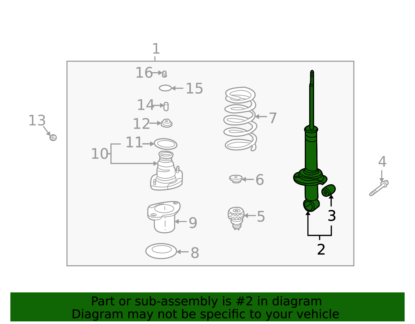 52611-SCV-A02 - 2003-2011 Honda Element - Shock Absorber Unit Rear ...