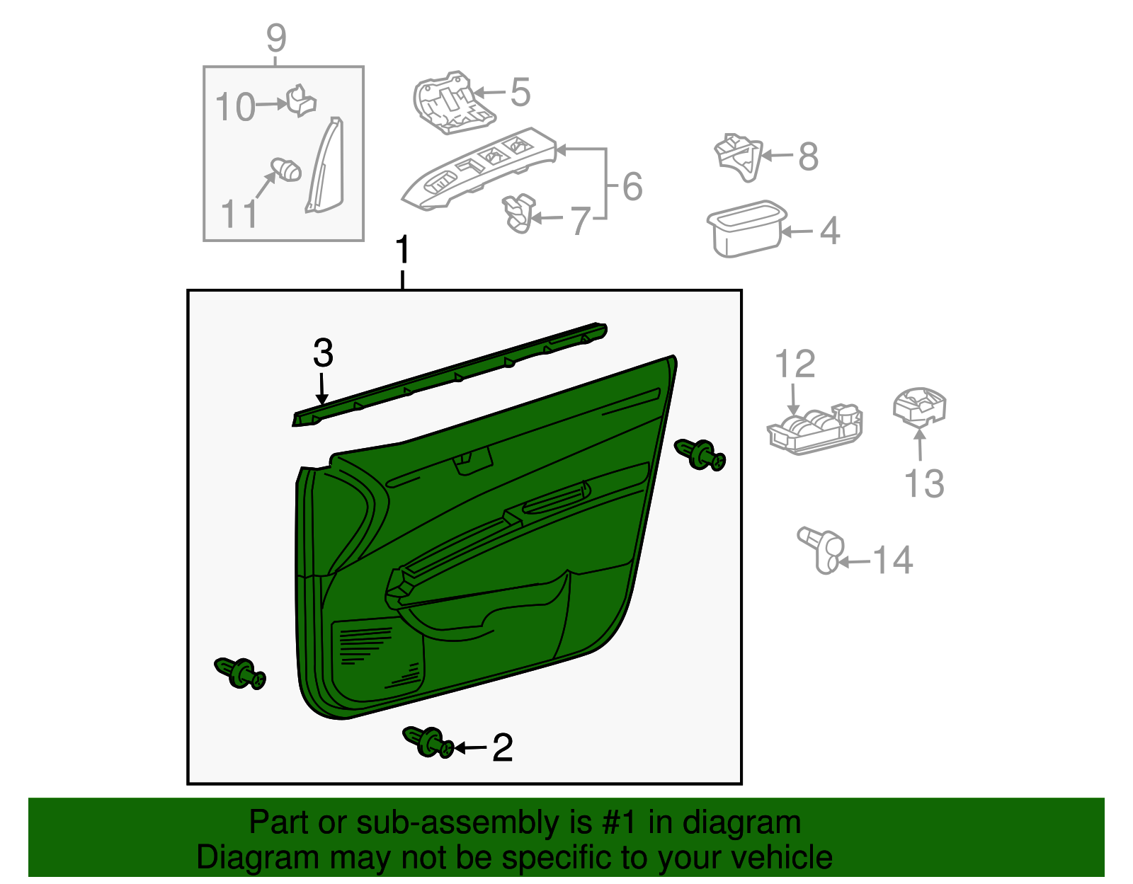 67620-47120-C0 - Door Trim Panel - 2006-2009 Toyota Prius | OEM Genuine ...