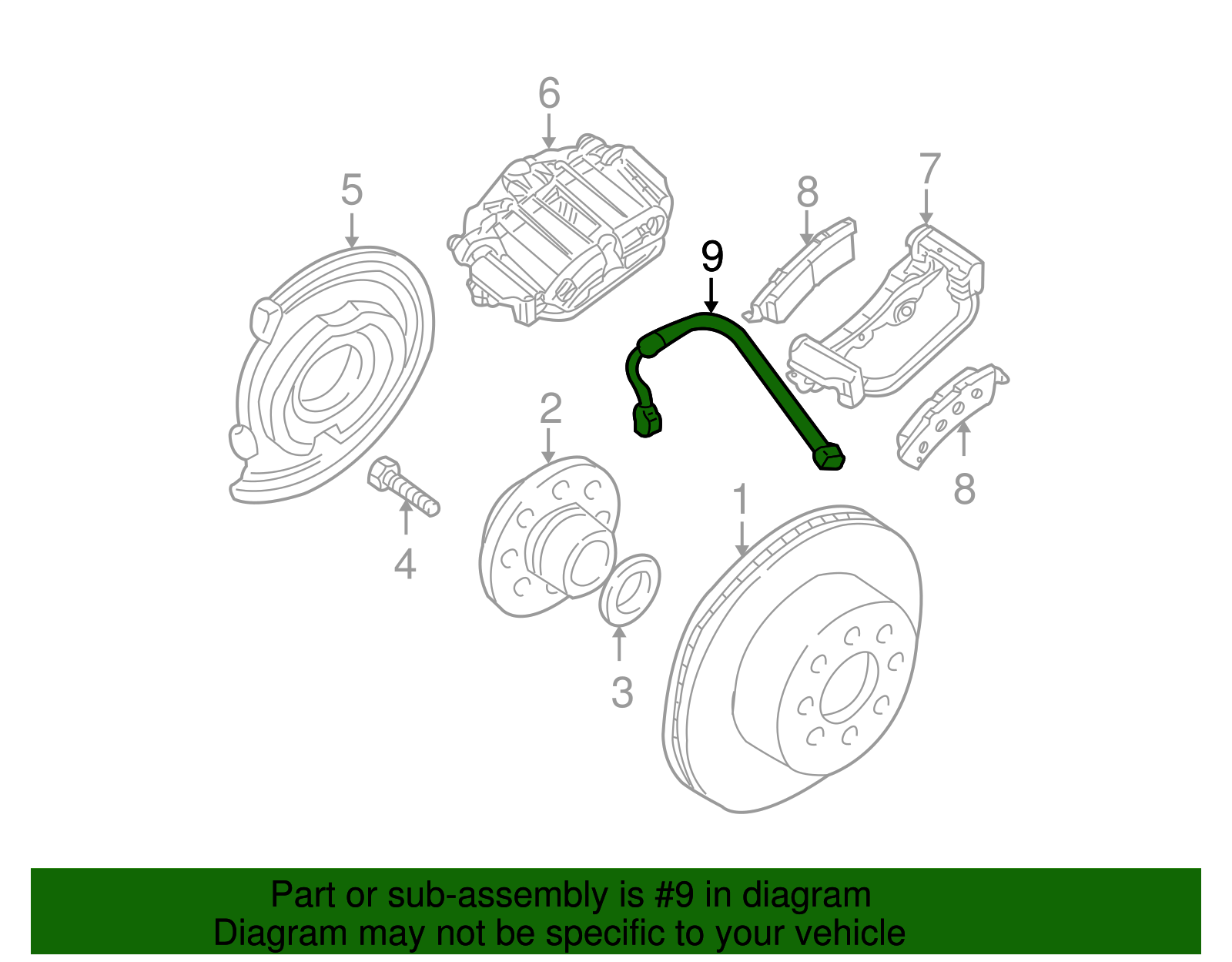 2000-2006 GM Rear Passenger Side Hydraulic Brake Hose 19366703 | Shop ...