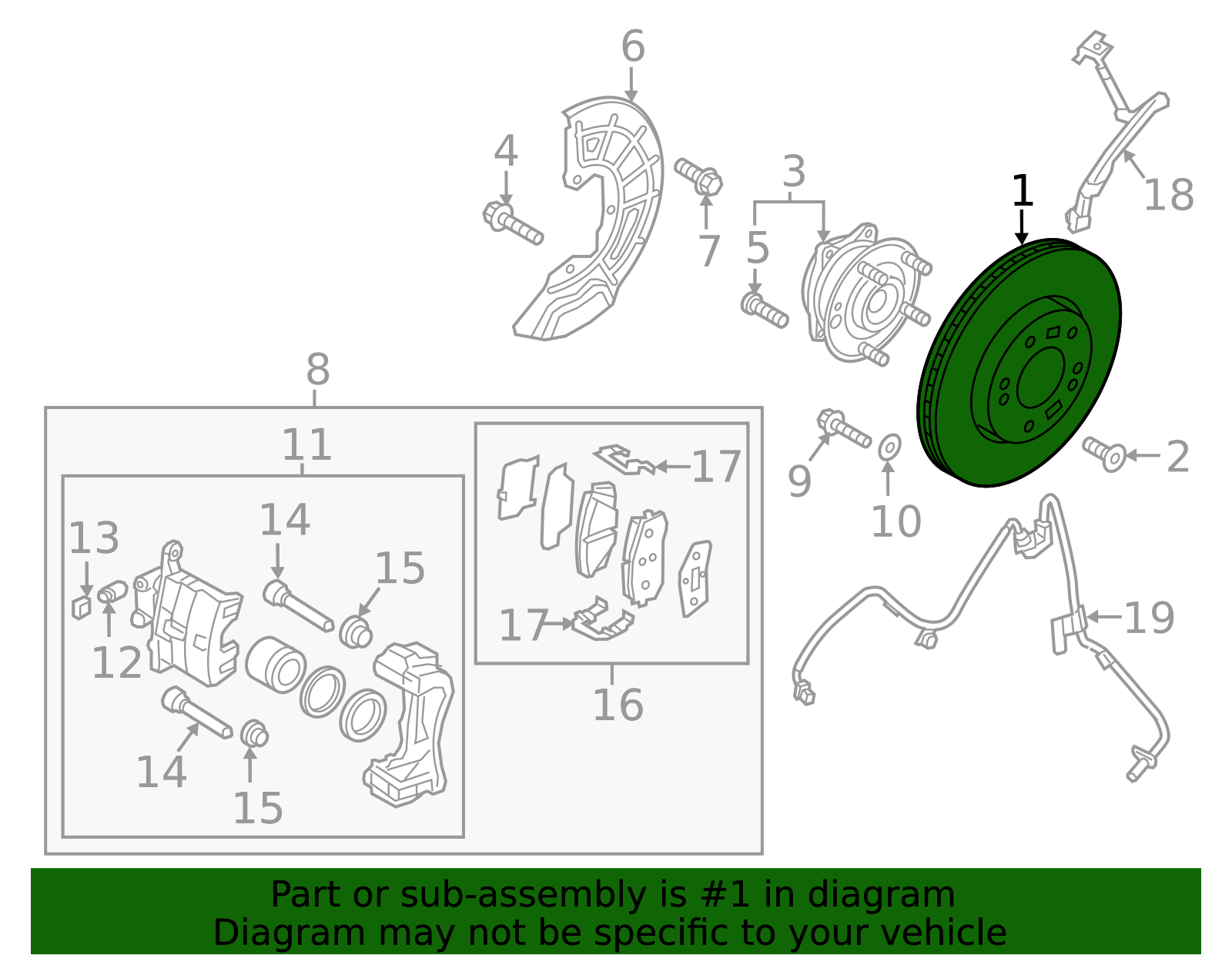 51712-C2000 - Disc Brake Rotor Front 2016-2020 Kia Optima | Kia.Parts Store