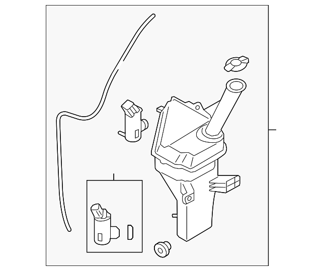 Hyundai - 98610-F2000 - Reservoir Assembly - 2017-2018 Hyundai Elantra ...