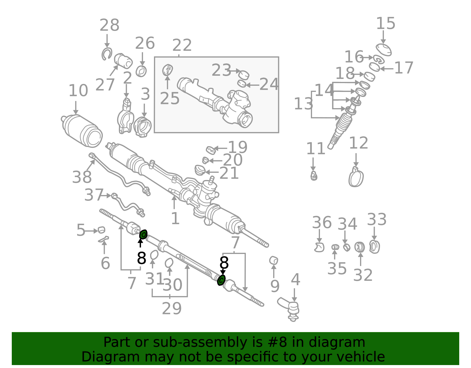 2001-2005 Toyota Rack And Pinion Inner Tie Rod Lock Washer 90214-14002 ...