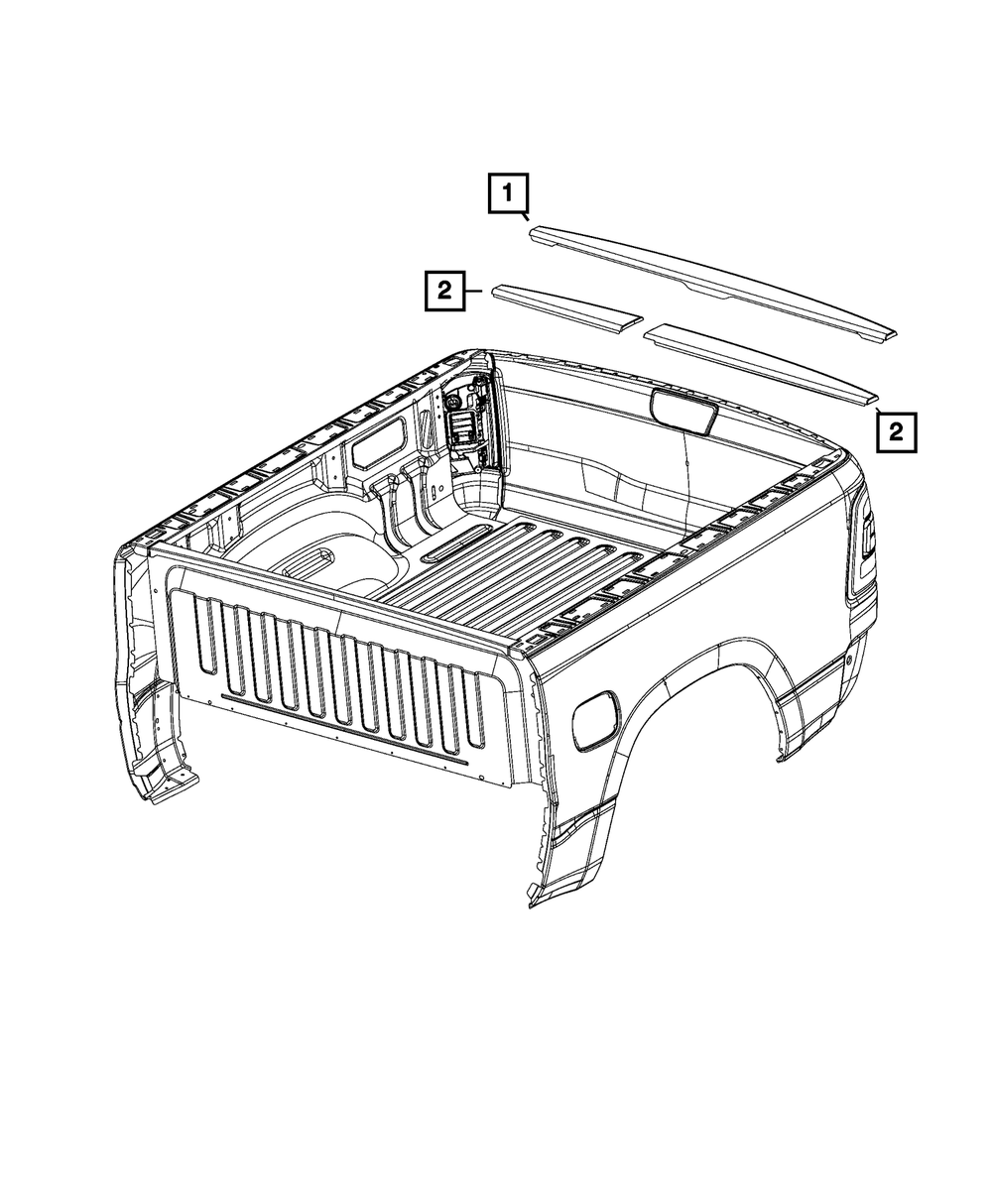 2019-2024 Ram 1500 Tailgate Spoiler 68292635AC | Mopar.com National eStore