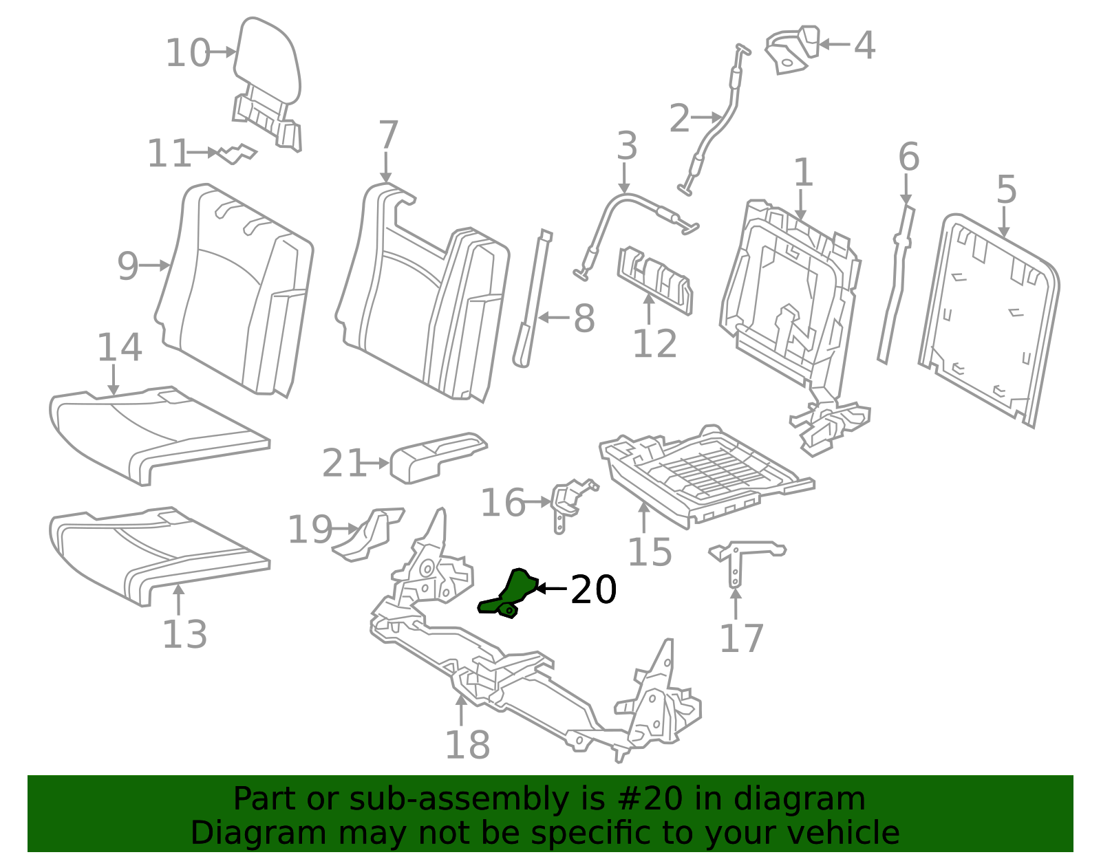 2011-2013 Toyota Highlander 2011-2013 Toyota Highlander - Seat Mount ...