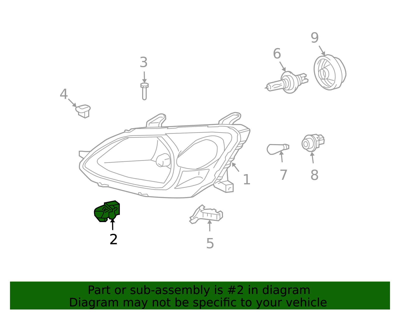 53271-52010 - High-Quality Headlight Bracket for 2004-2005 Toyota Echo ...