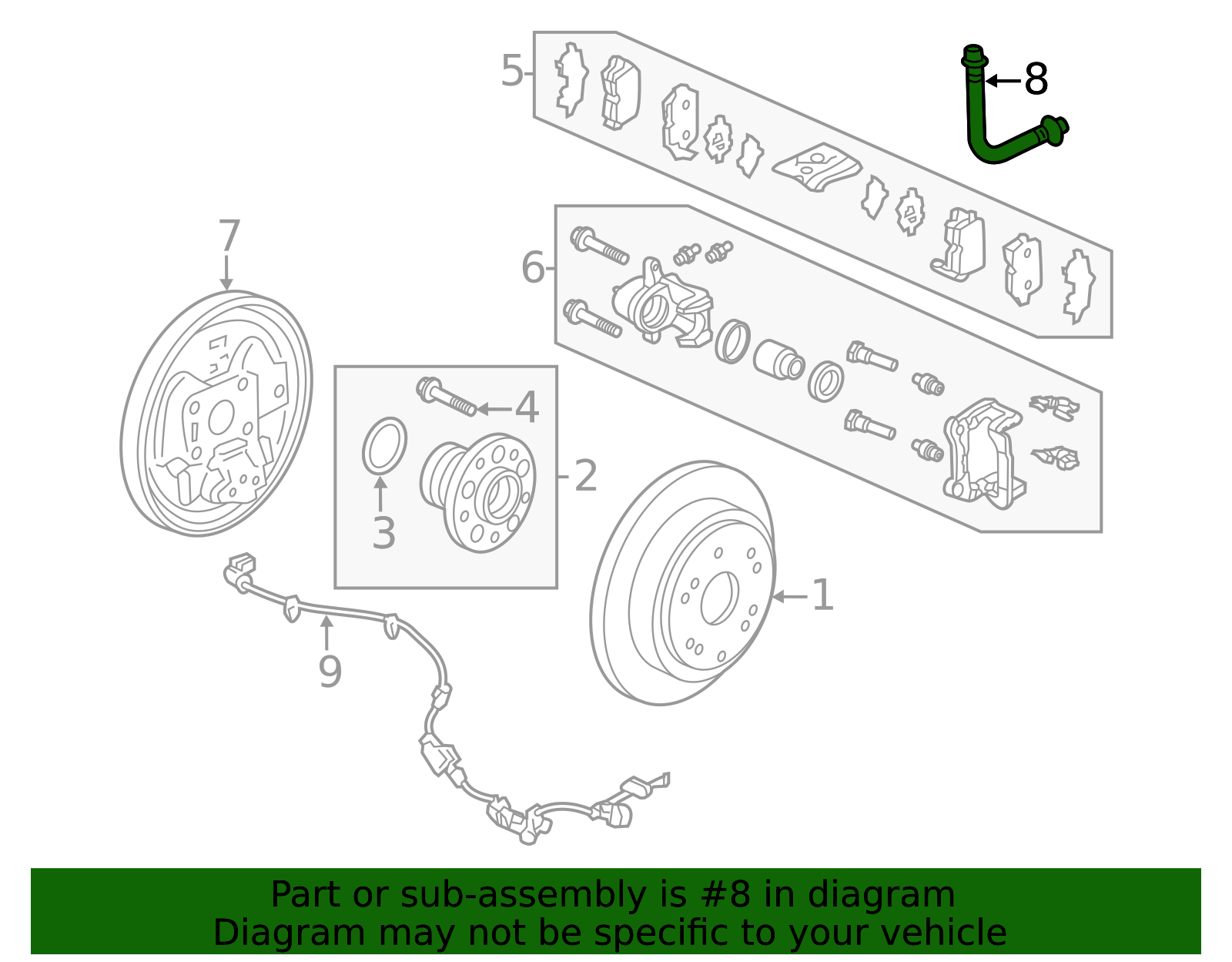 01466-TK8-A00 - Brake Hose 2011-2017 Honda Odyssey | Honda Parts Online