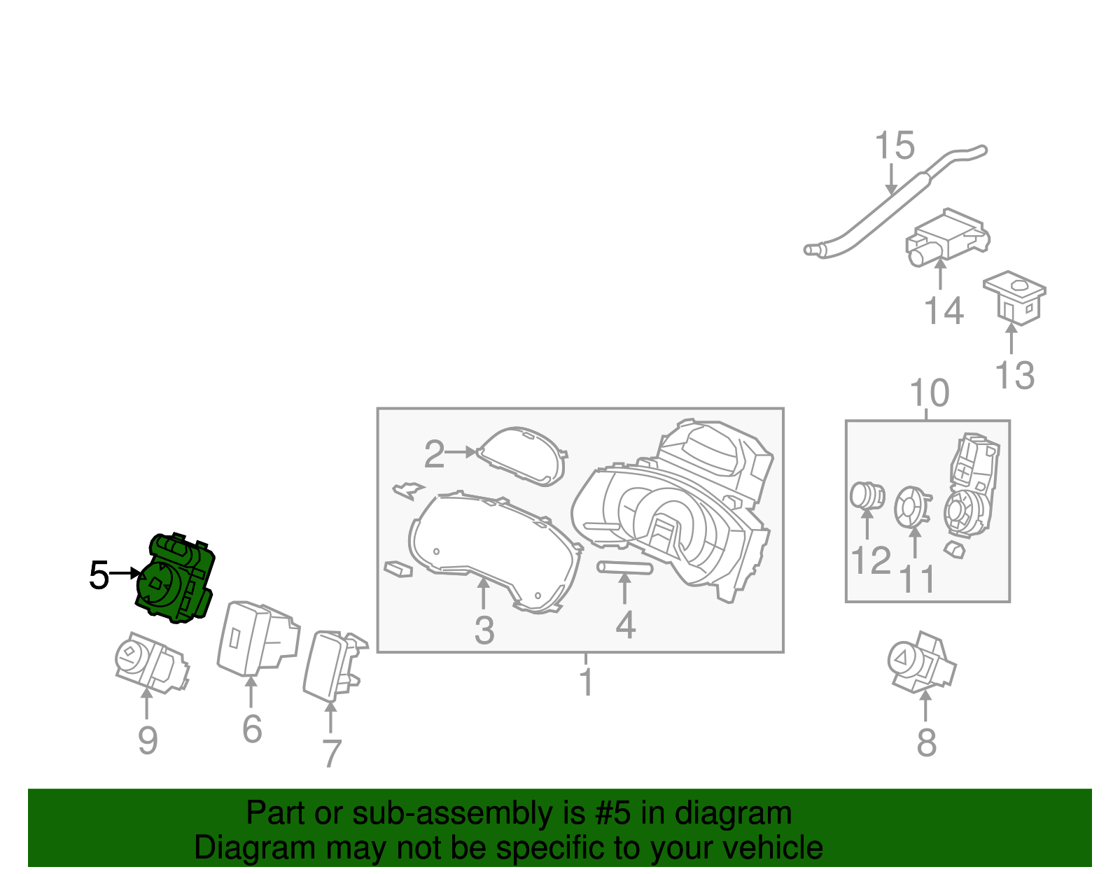 35190-TM8-A01 - 2010-2014 Honda Insight - Switch Assembly Remote ...