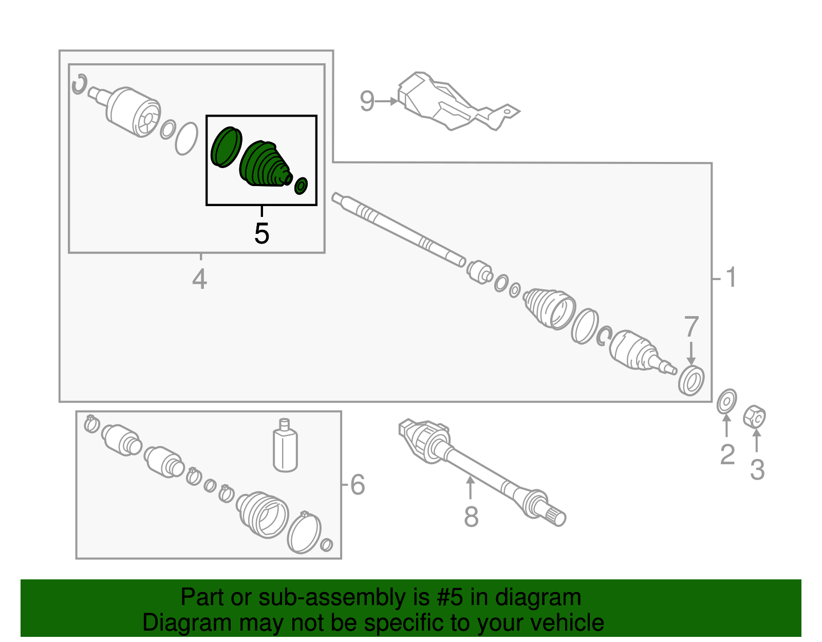 49583-3S000 - Cv Joint Boot Kit 2011-2020 Kia Optima | Kia.Parts Store