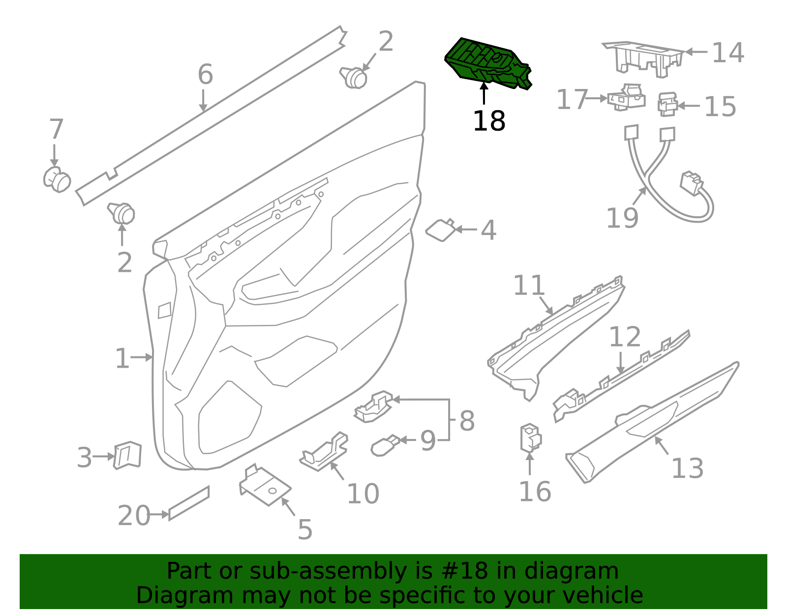 2019-2023 Subaru Ascent - Window Switch 83071XC60A | Subaru Parts World ...