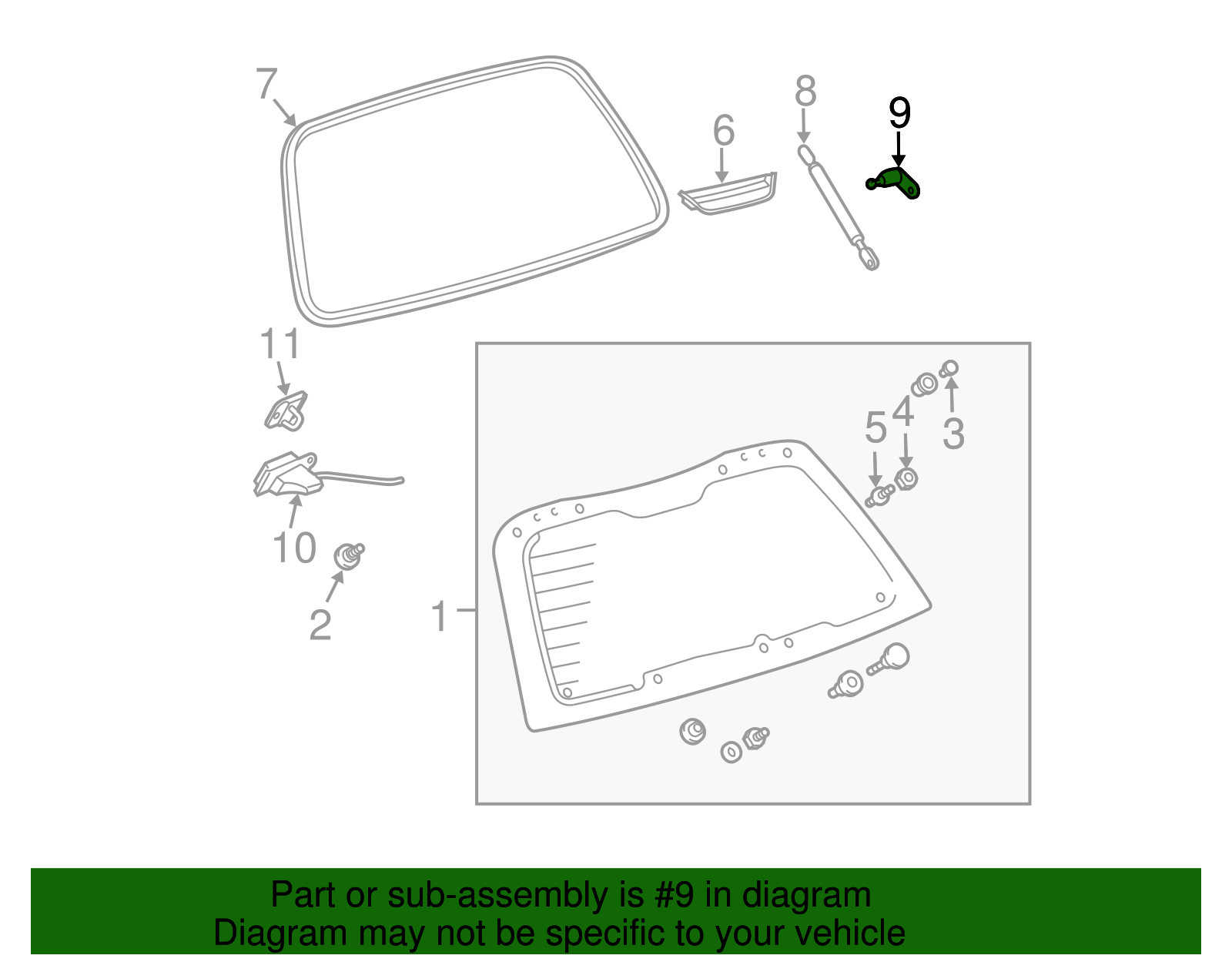 2003-2008 Pontiac Vibe Lift Cylinder Bracket 88969855 | Shop Matick ...