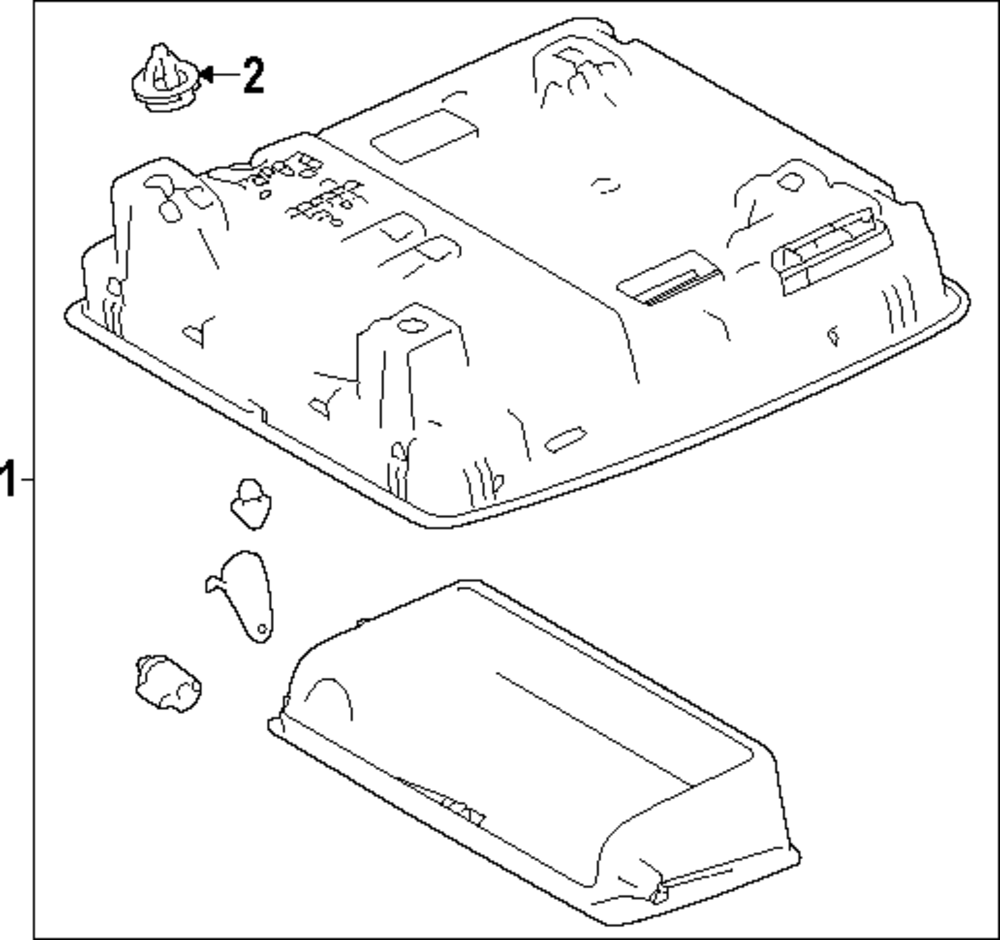 2024-2025 Toyota Grand Highlander Overhead Console 63650-0E760-B0 ...
