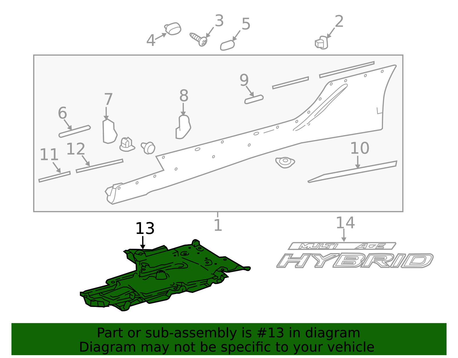 Under Cover 58166-11020 | OEM Parts Online