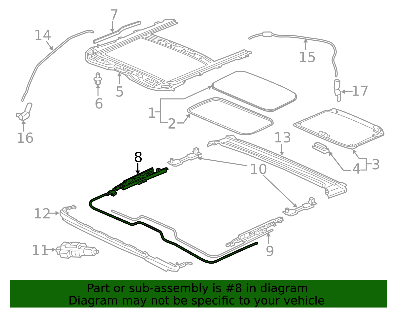 70300-TEK-M11 - High-Quality Sunroof Cable for AutoNation Parts