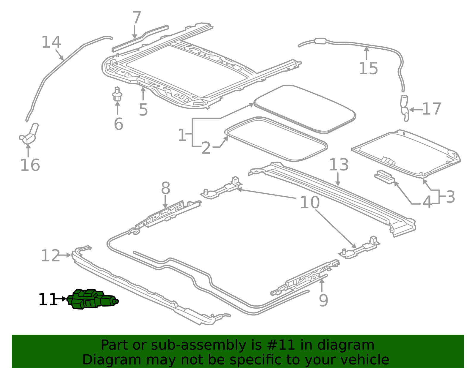 70450-TBA-A01 - Motor Assembly Sunroof - 2016-2021 Honda | Genuine ...