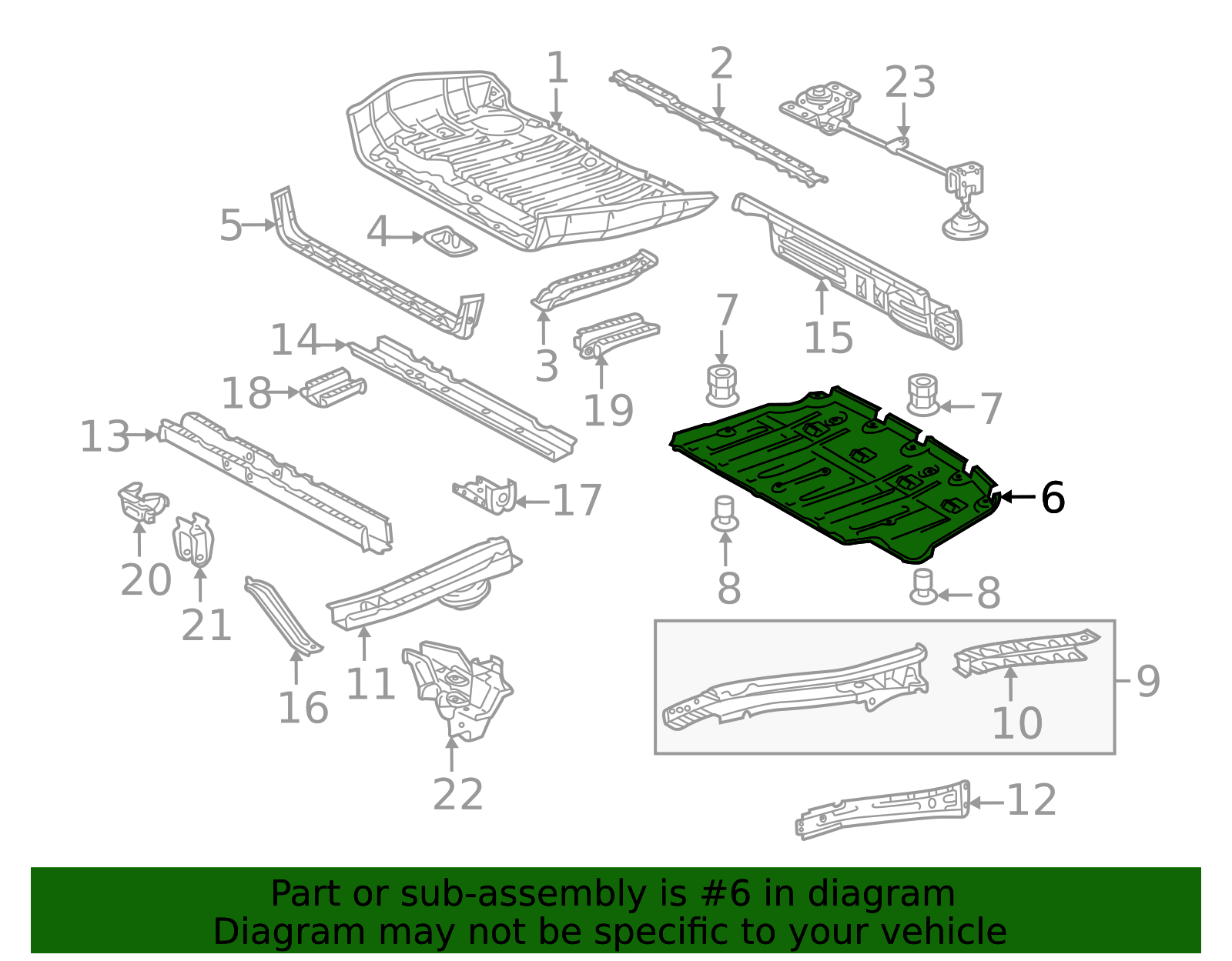 58167-08032 - High-Quality Floor Pan Splash Shield for 2018-2020 Toyota ...