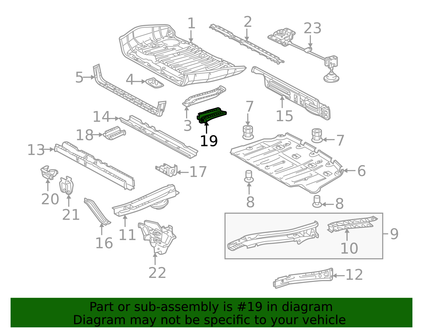 2004-2020 Toyota Sienna Reinforcement 57667-08020 | MotorMotor
