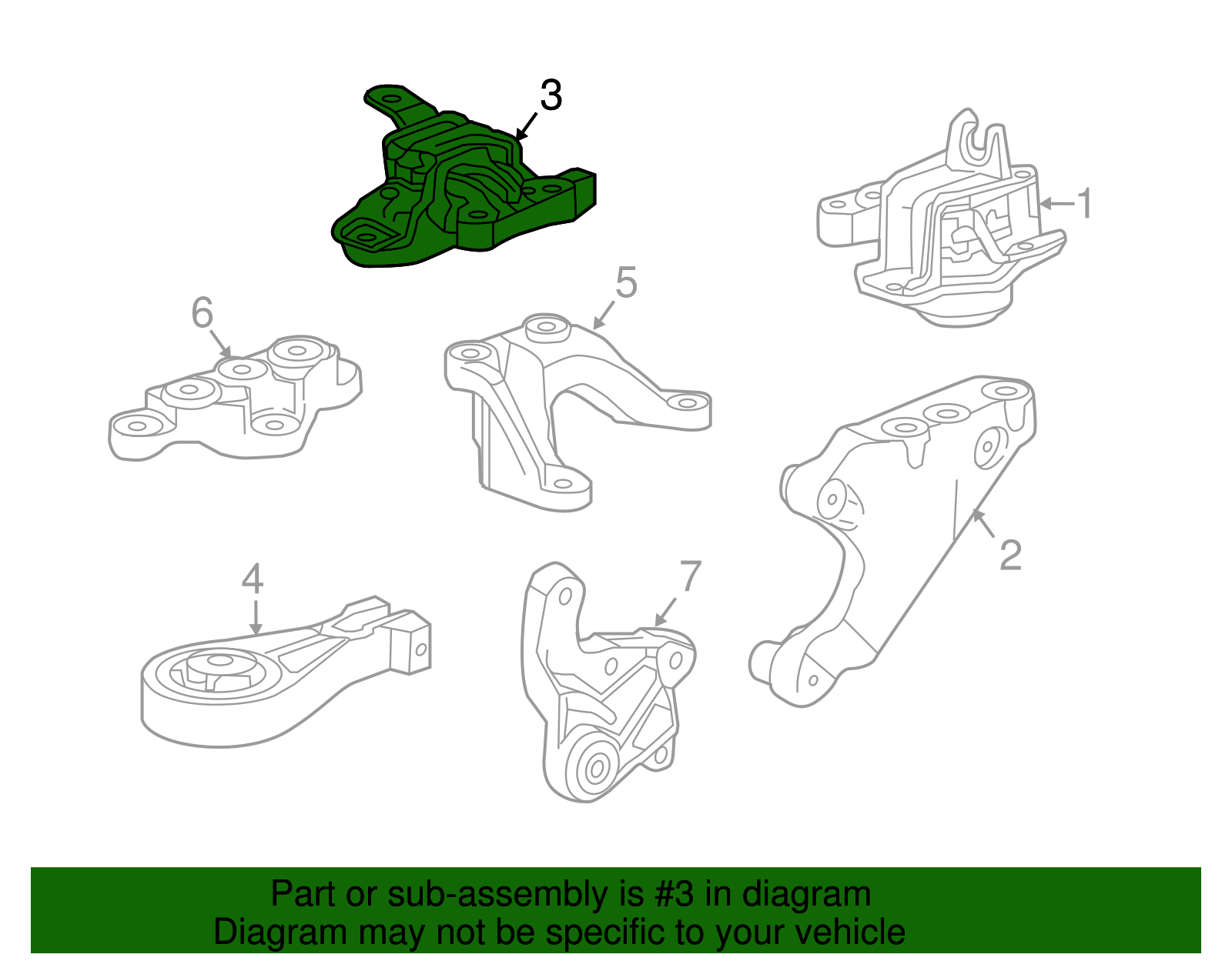 2016-2022 Chevrolet Spark Manual Transmission Mount 42456789 | Capital ...